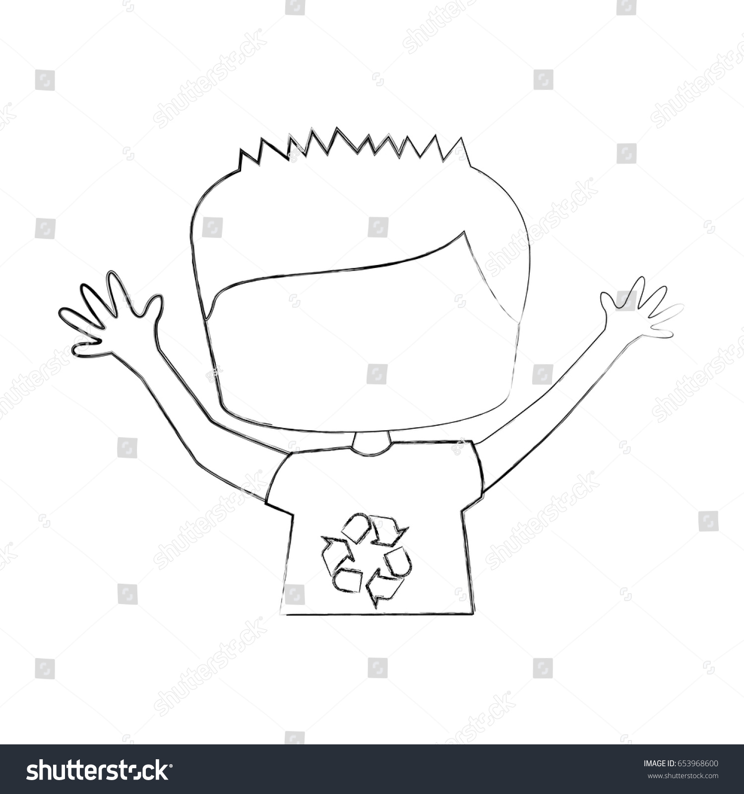 Cute Boy Drawing Icon Stock Vector (Royalty Free) 653968600 | Shutterstock