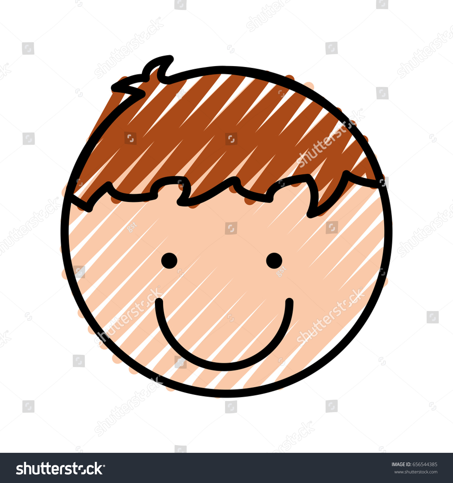 Cute Boy Drawing Icon: vector de stock (libre de regalías) 656544385 ...