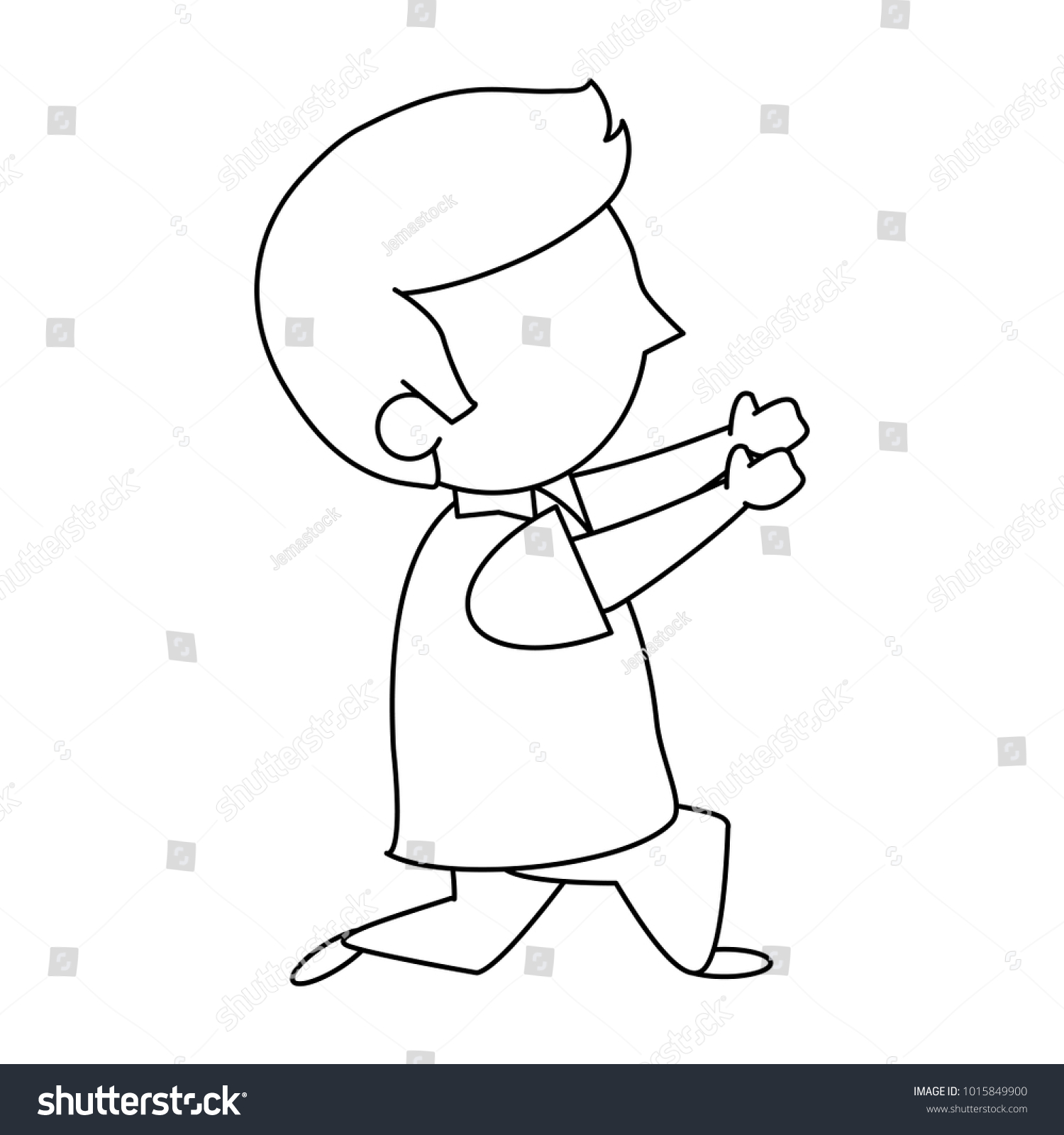 Cute Boy Faceless Cartoon Stock Vector (Royalty Free) 1015849900 ...