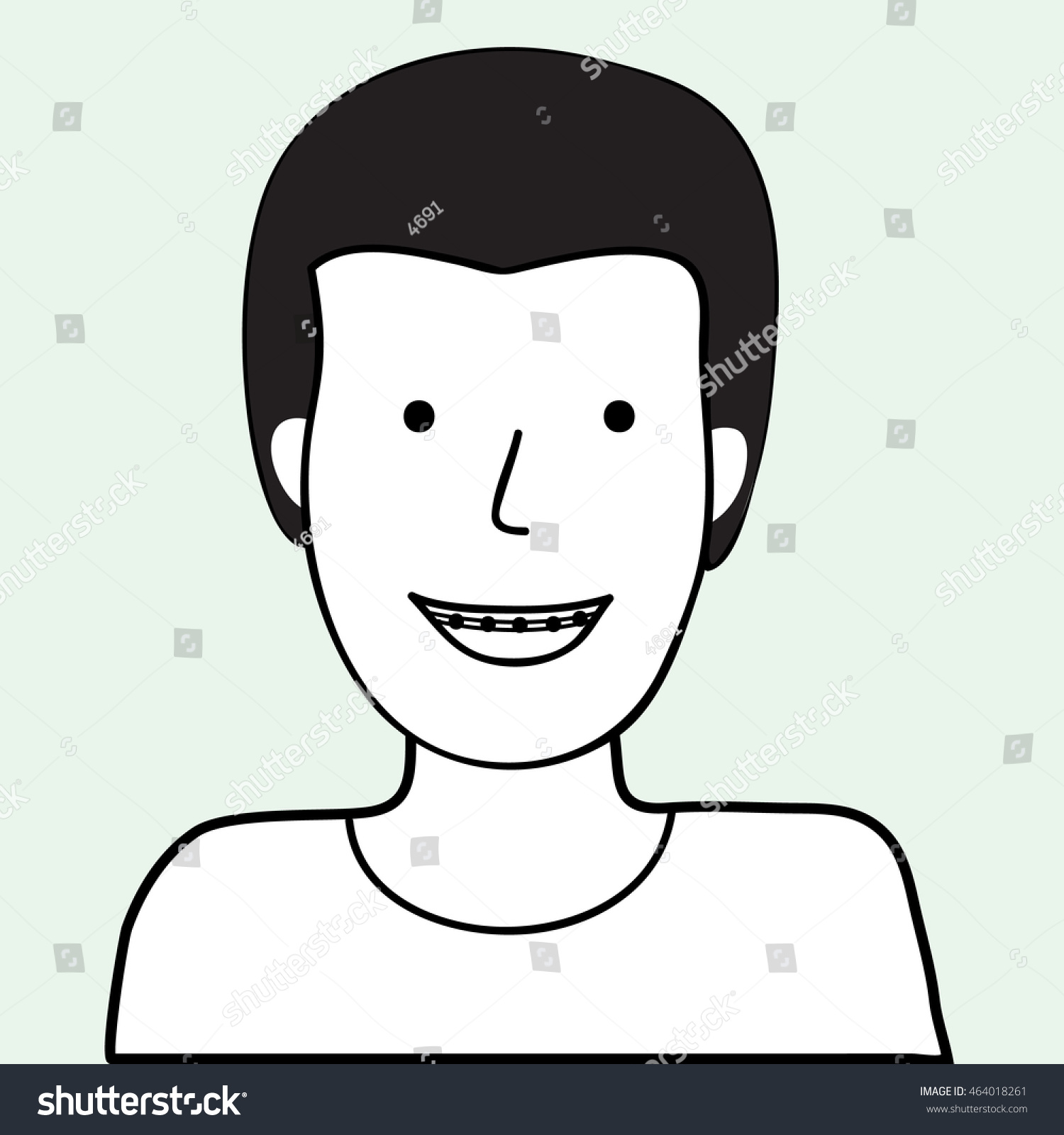Cute Boy Smiling Doodle Boy Vector: เวกเตอร์สต็อก (ปลอดค่าลิขสิทธิ์ ...