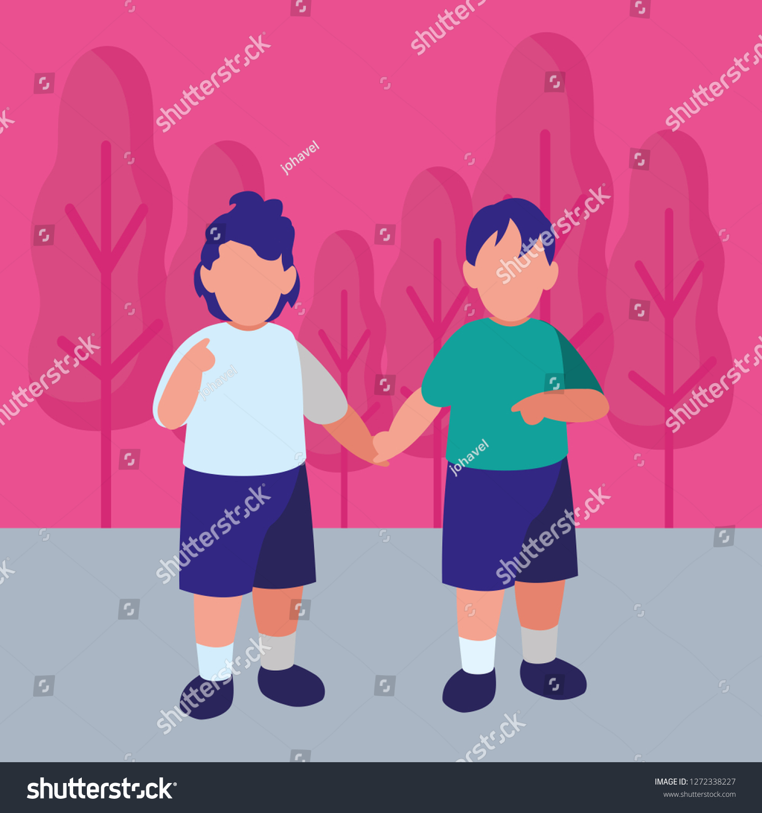 Cute Boys Design Stock Vector (Royalty Free) 1272338227 | Shutterstock