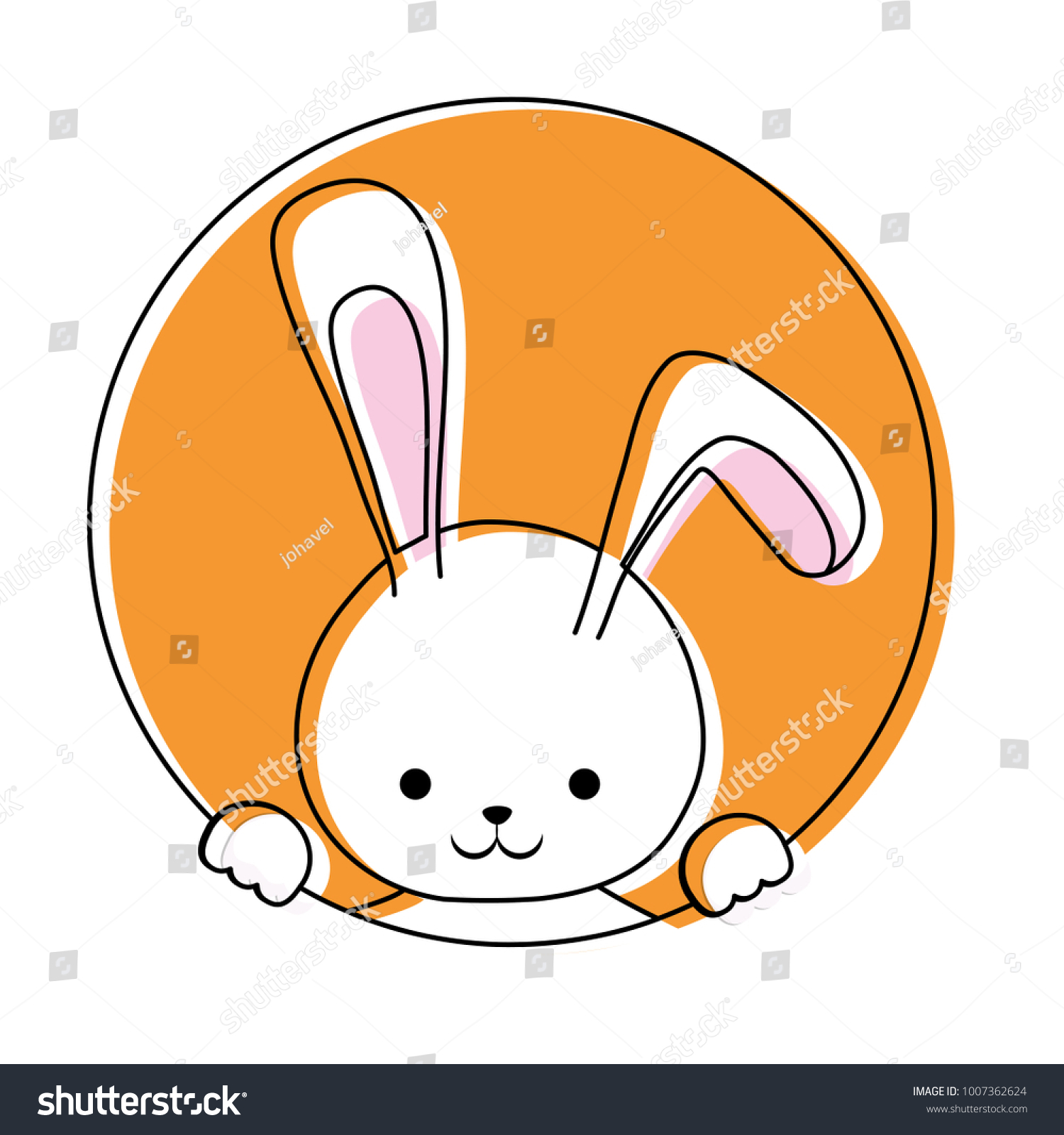 Cute Bunny Icon Stock Vector (Royalty Free) 1007362624