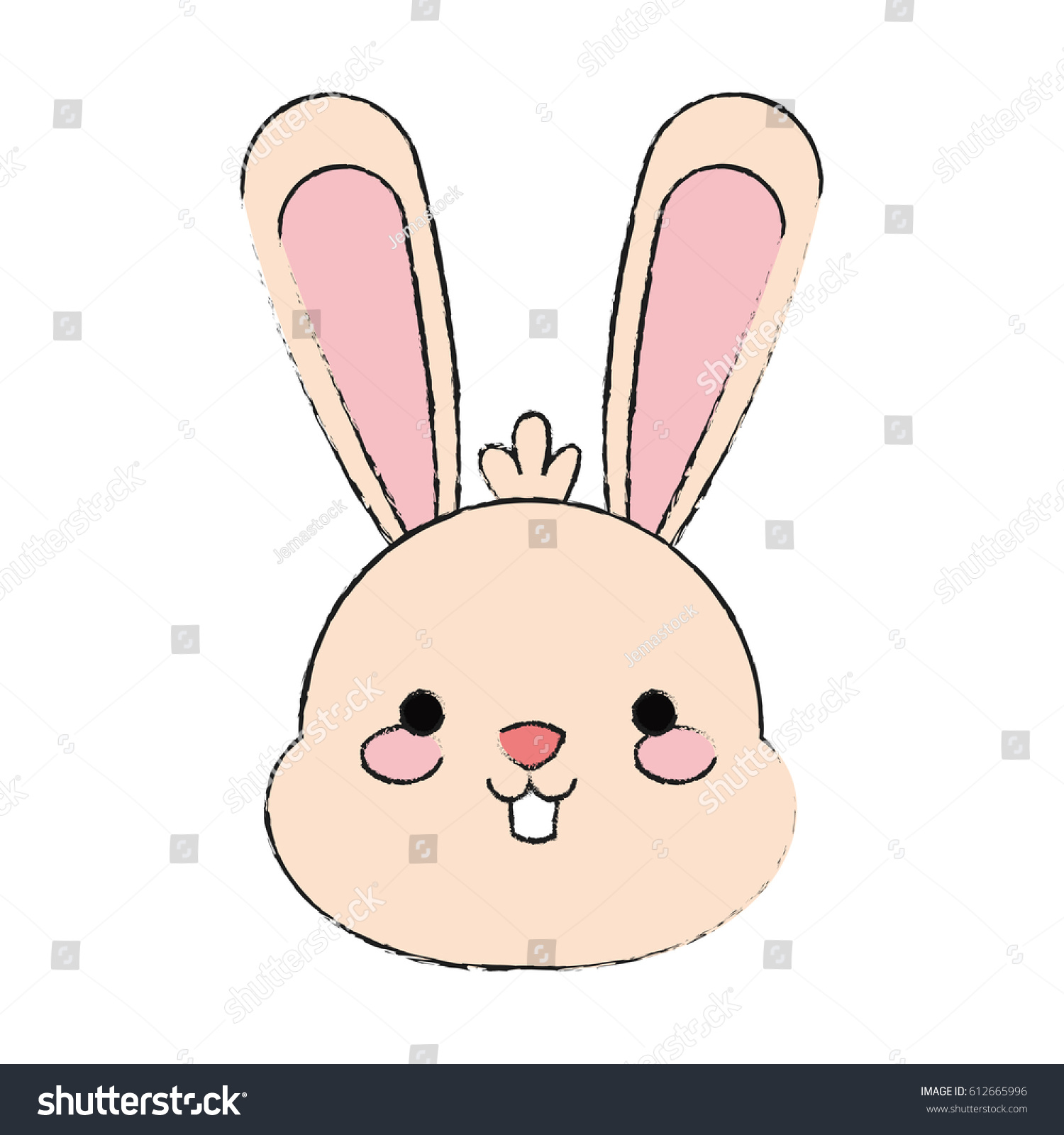 Cute Bunny Icon Stock Vector (Royalty Free) 612665996 | Shutterstock