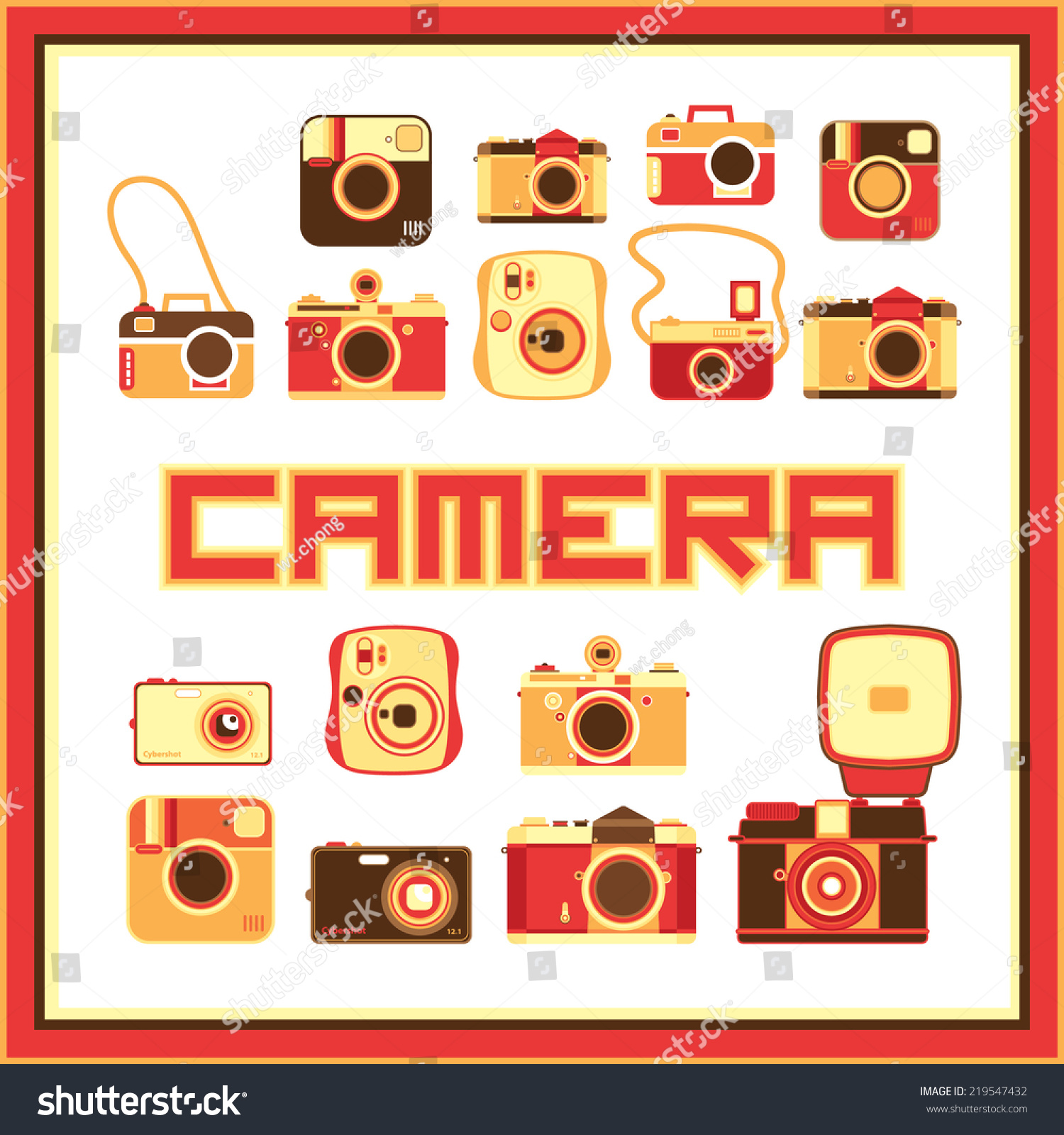 Cute Camera Icon Stock Vector (Royalty Free) 219547432 | Shutterstock