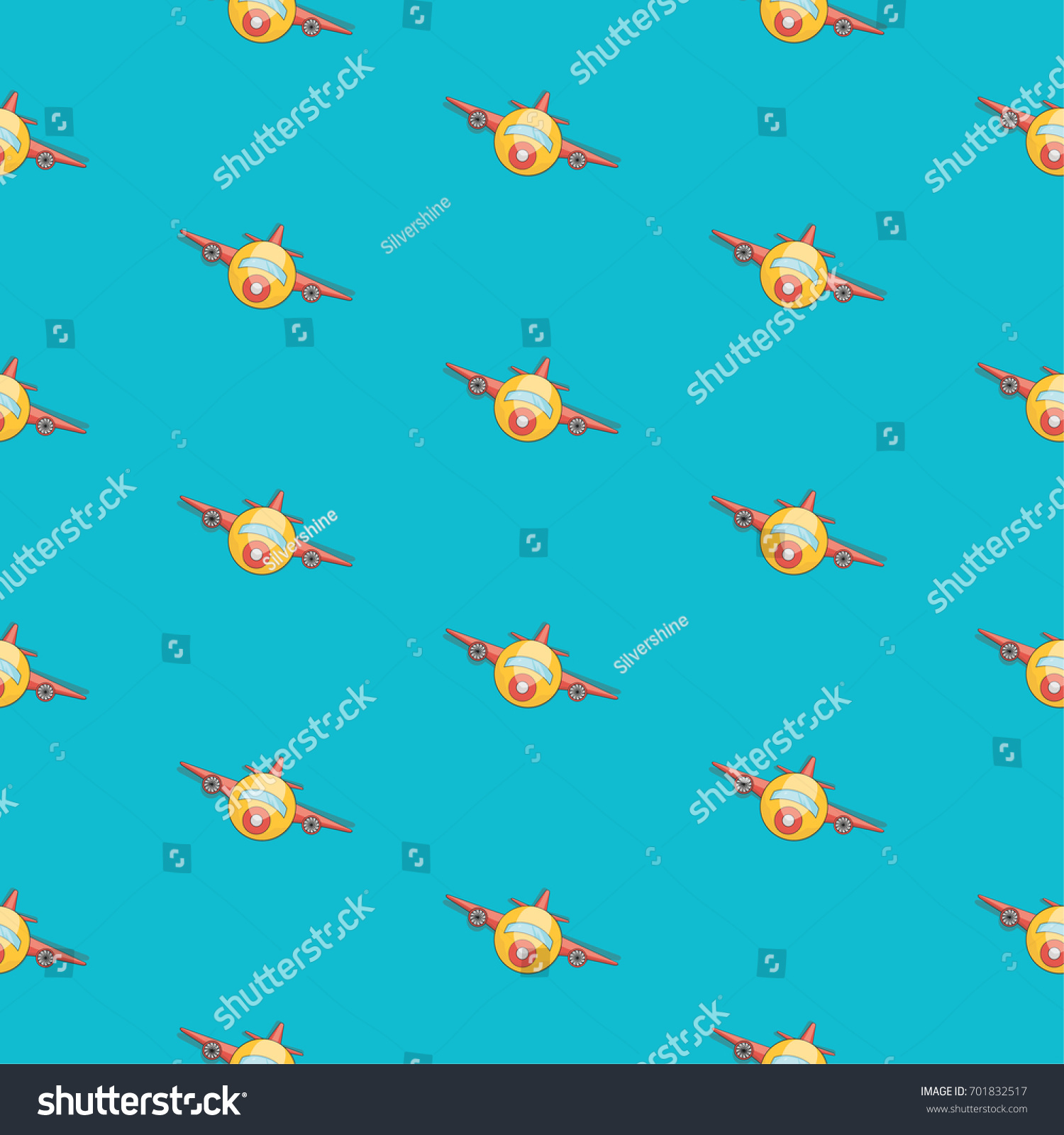 Cute Cartoon Air Pattern Stock Vector (Royalty Free) 701832517 ...