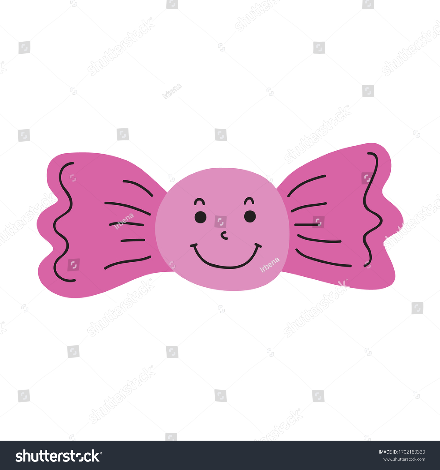 Cute Cartoon Bow Vector Illustration Stock Vector (Royalty Free) 1702180330