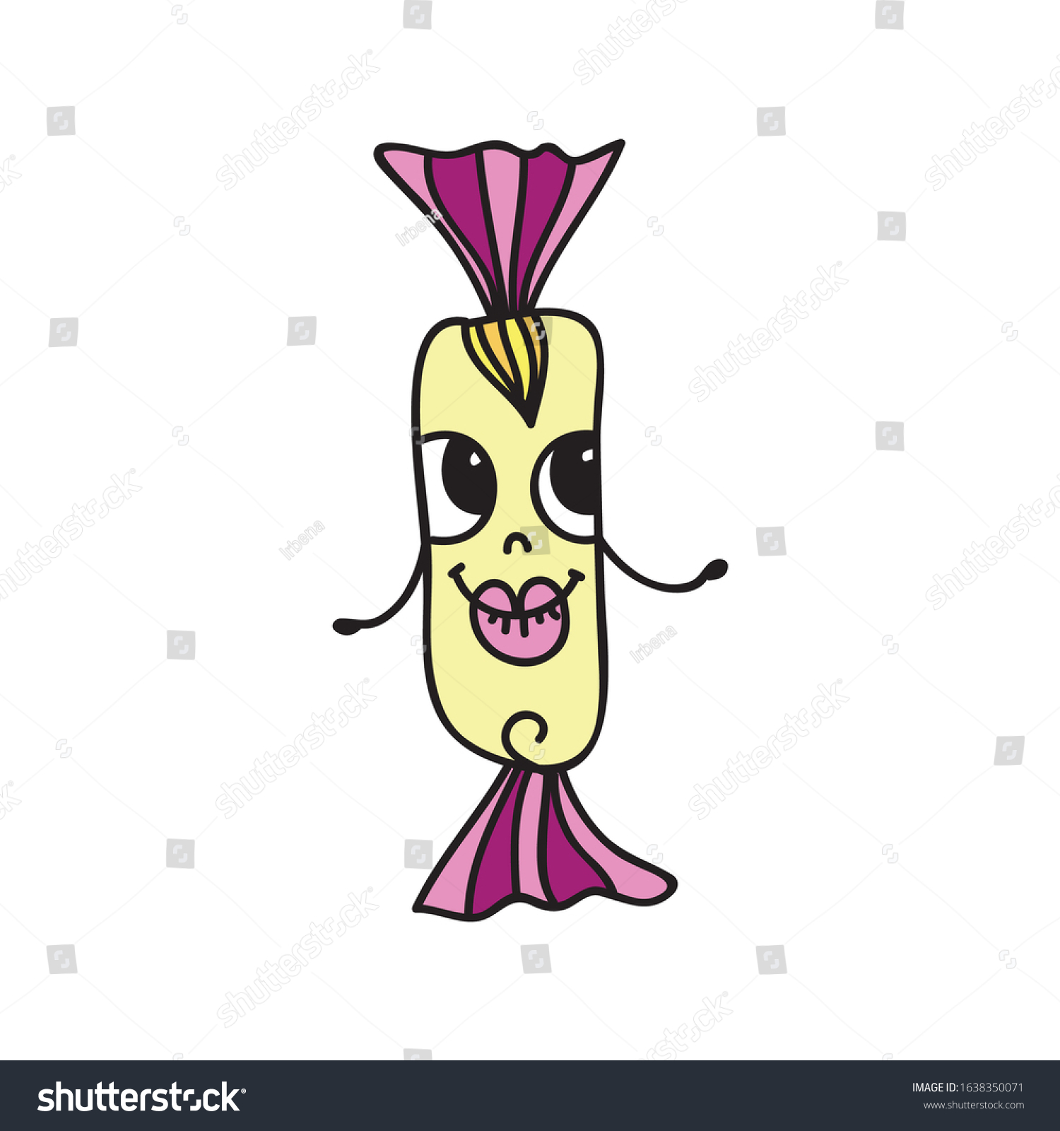 Cute Cartoon Candy Vector Illustration Stock Vector (Royalty Free ...