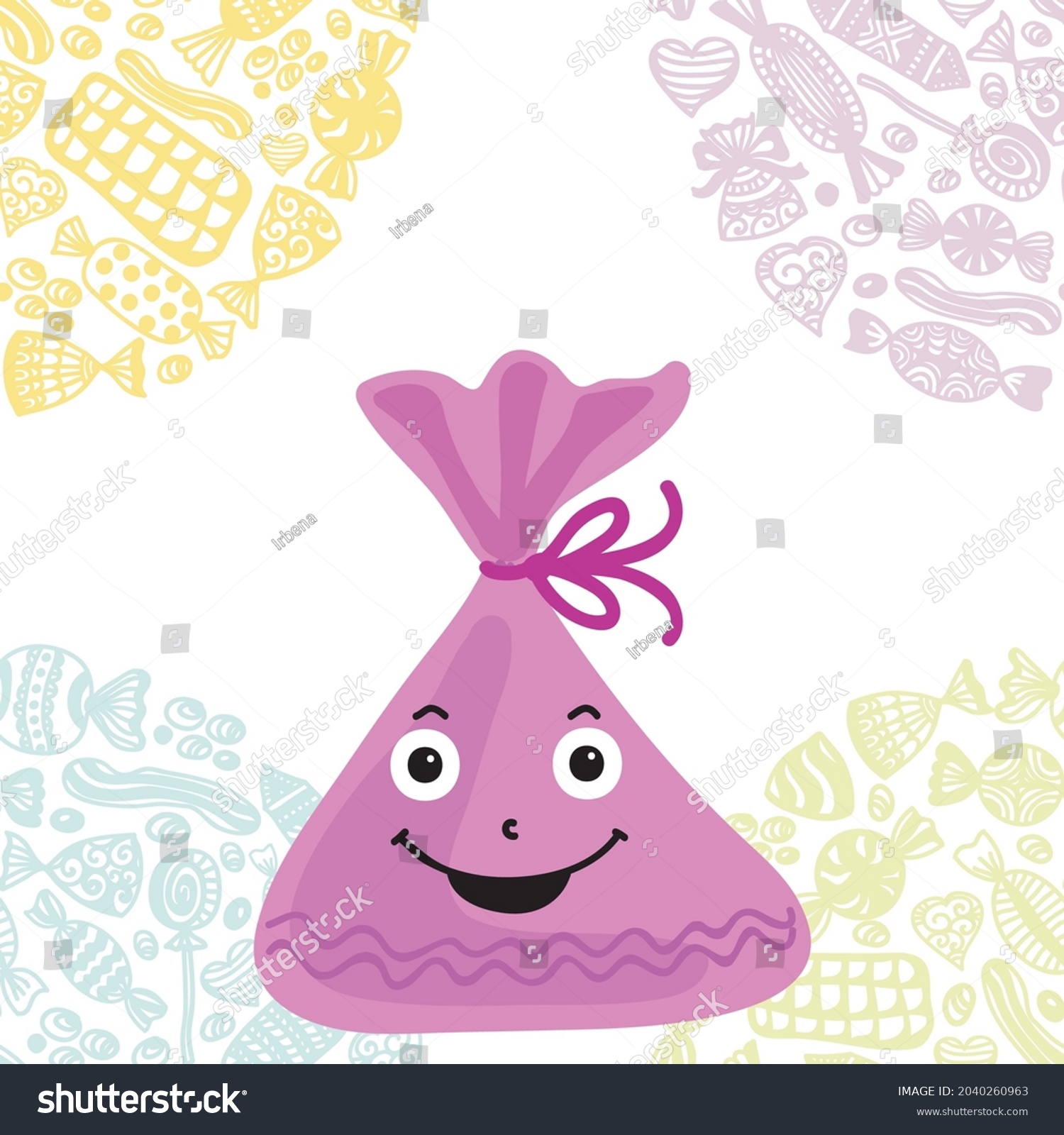Cute Cartoon Candy Vector Illustration Stock Vector (Royalty Free ...