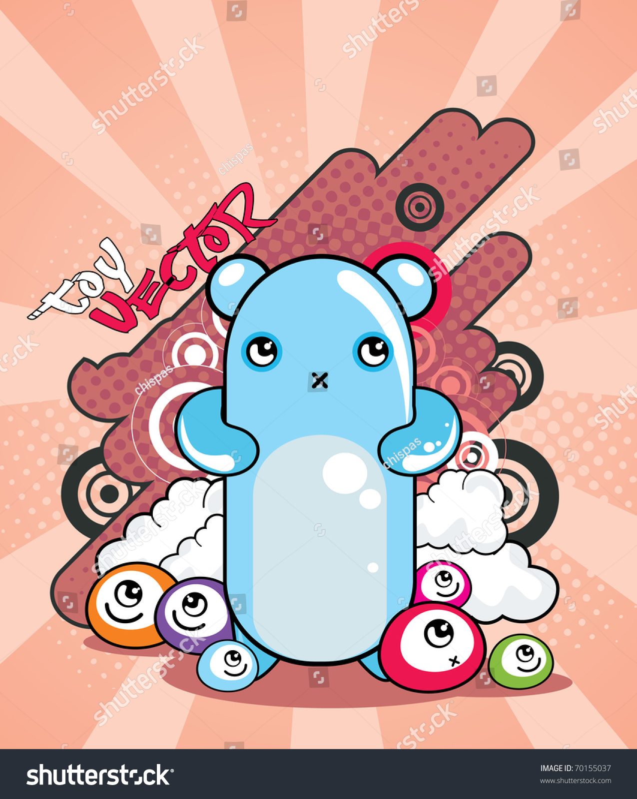 Cute Cartoon Character Vector: vector de stock (libre de regalías ...
