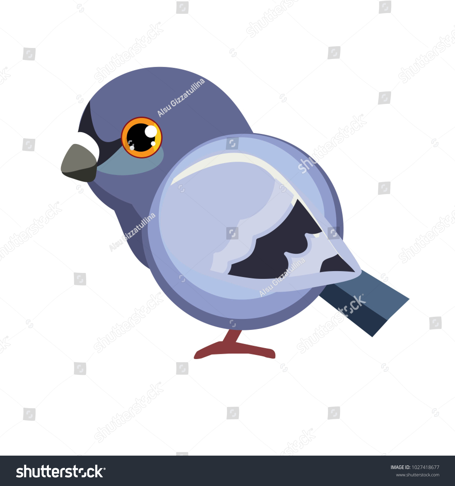 Cute Cartoon Dove Vector Illustration Stock Vector (Royalty Free ...