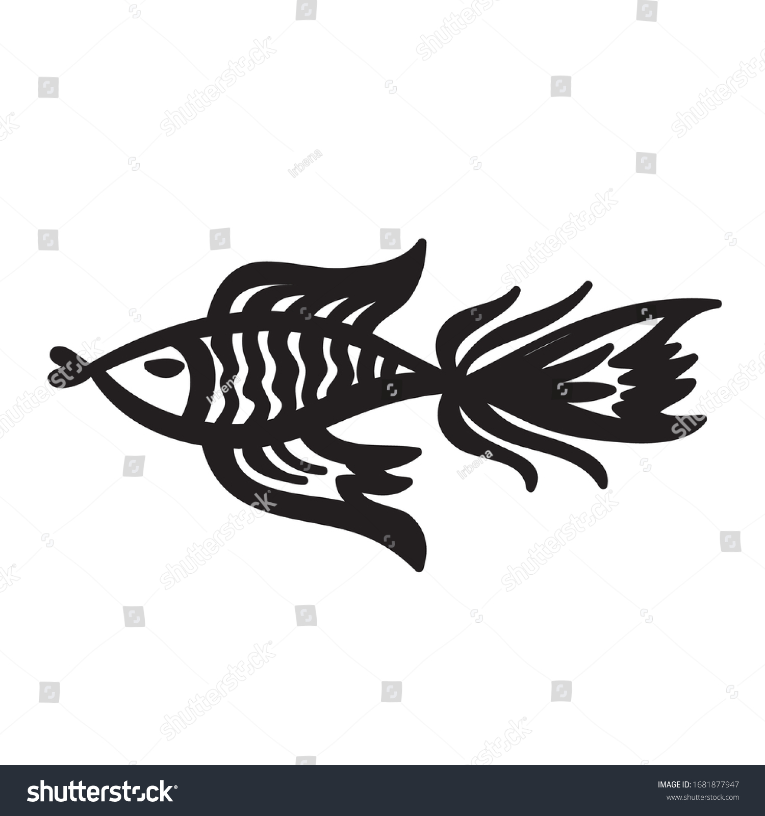 Cute Cartoon Fish Vector Illustration Stock Vector (Royalty Free ...