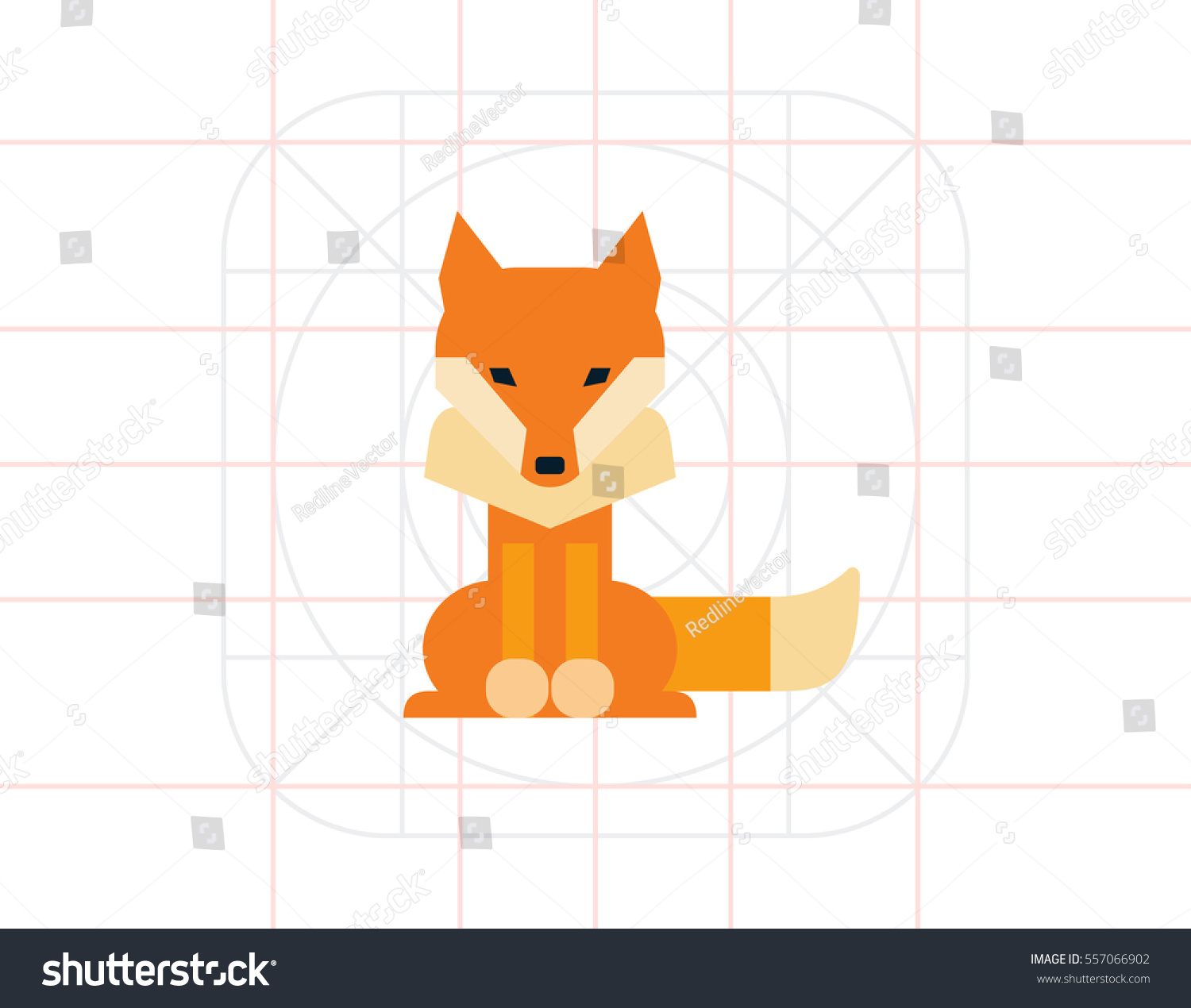 Cute Cartoon Fox Icon Stock Vector (Royalty Free) 557066902 | Shutterstock