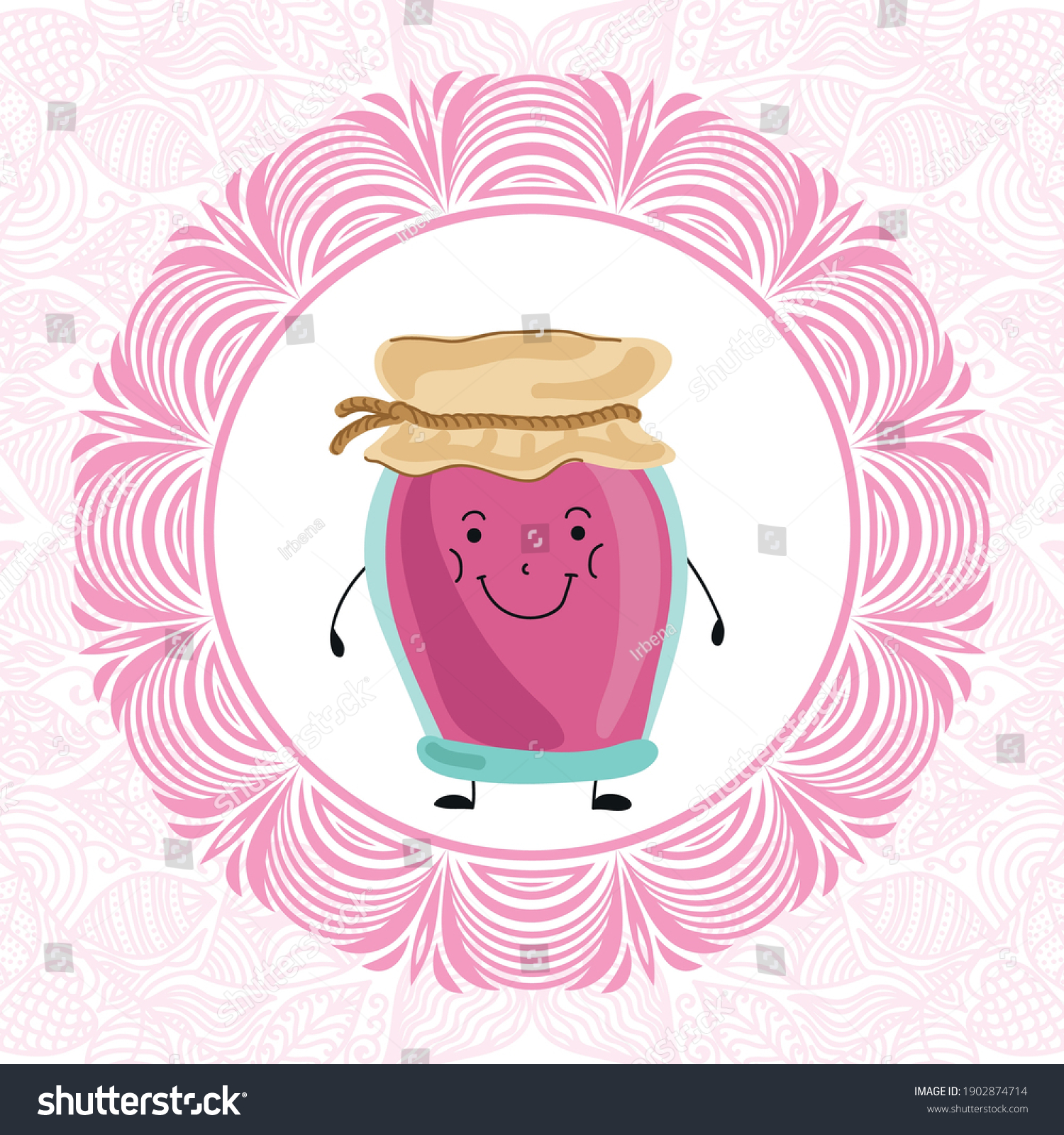 Cute Cartoon Jam Vector Illustration Stock Vector (Royalty Free) 1902874714