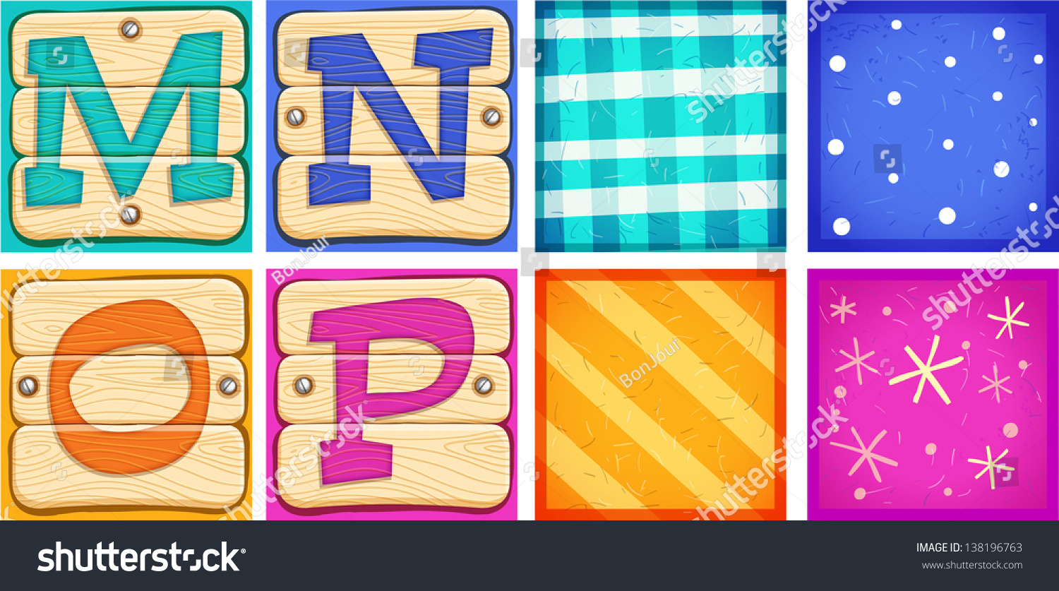 Cute Cartoon Letters Stock Vector (Royalty Free) 138196763