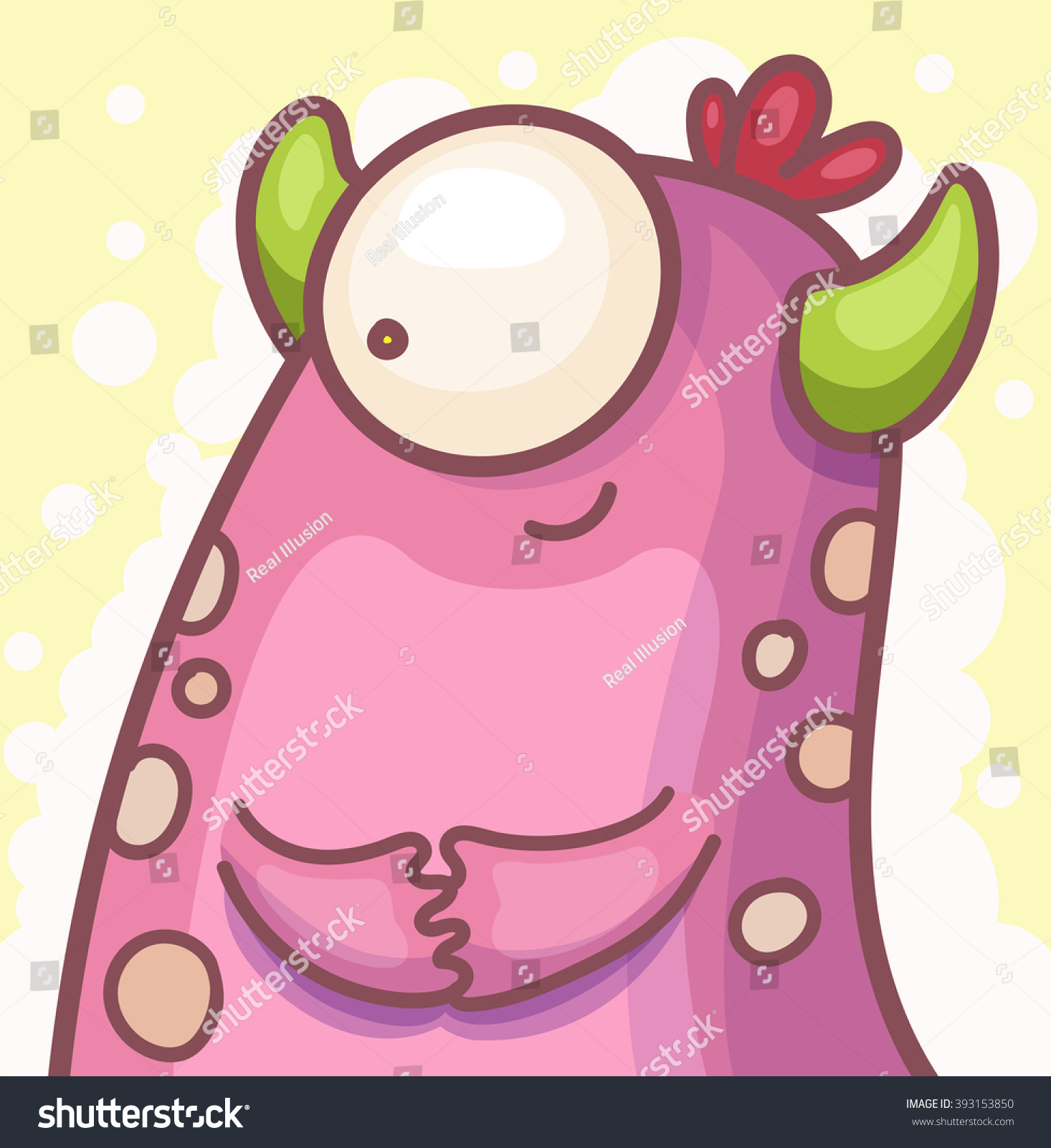 Cute Cartoon Monster Stock Vector (Royalty Free) 393153850 | Shutterstock