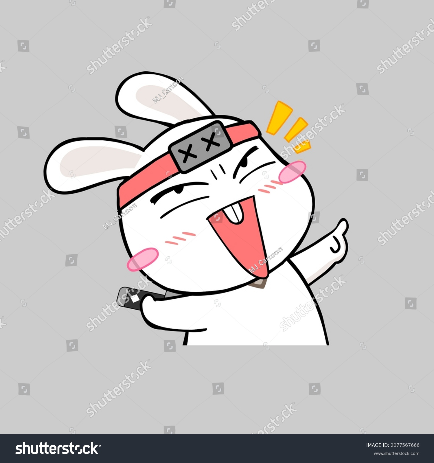 Cute Cartoon Ninja Rabbit Vector Image Stock Vector (Royalty Free ...