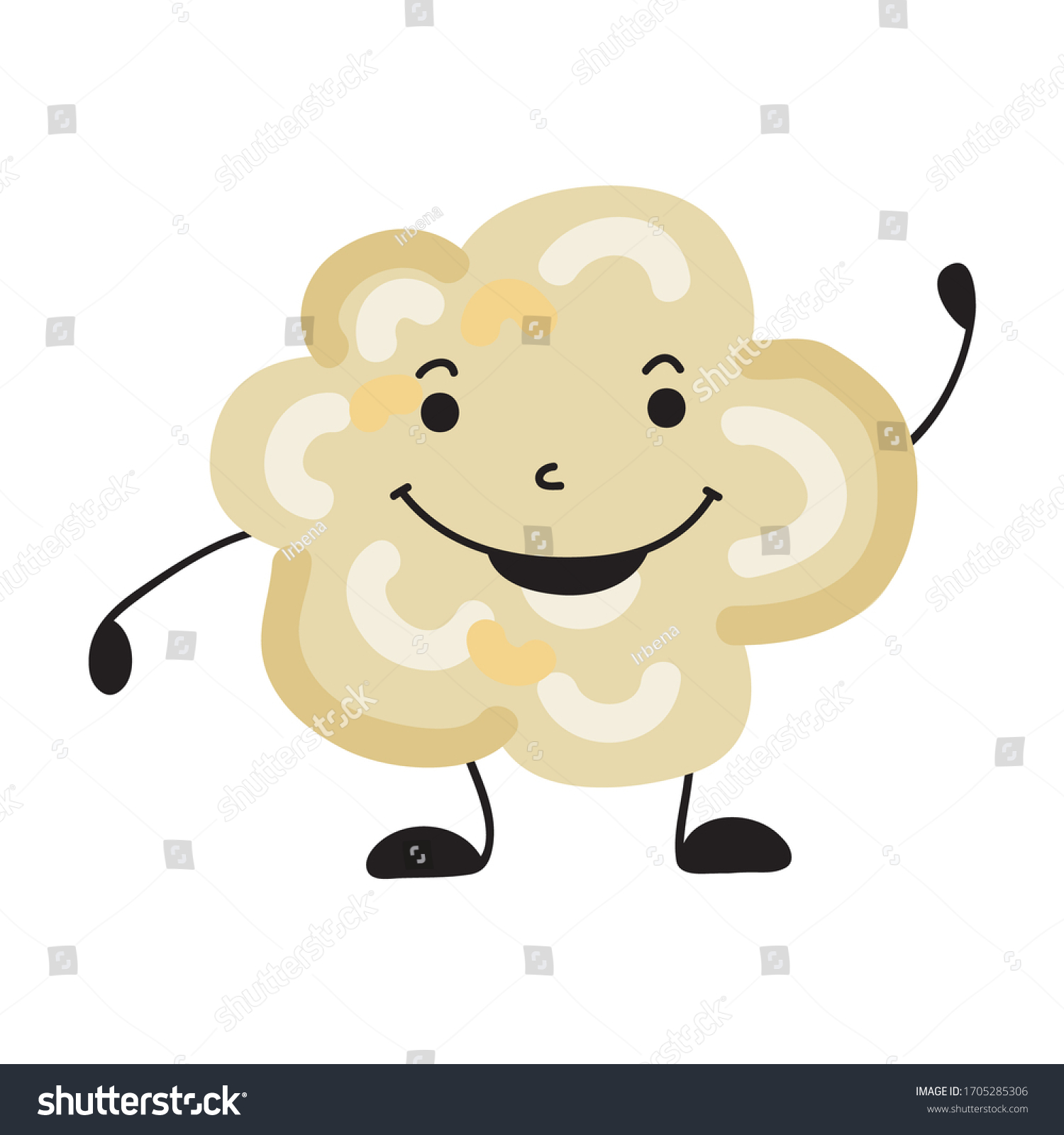 Cute Cartoon Popcorn Vector Illustration Stock Vector (Royalty Free ...