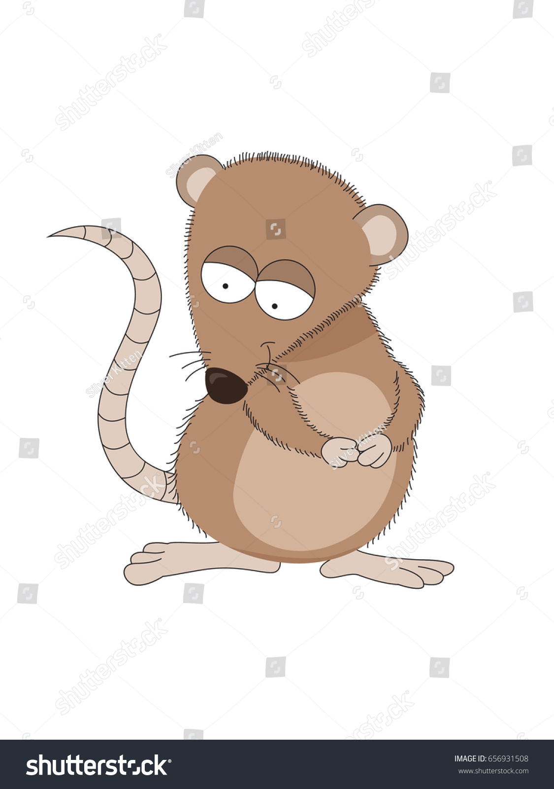 Cute Cartoon Rat Character Stock Vector (Royalty Free) 656931508