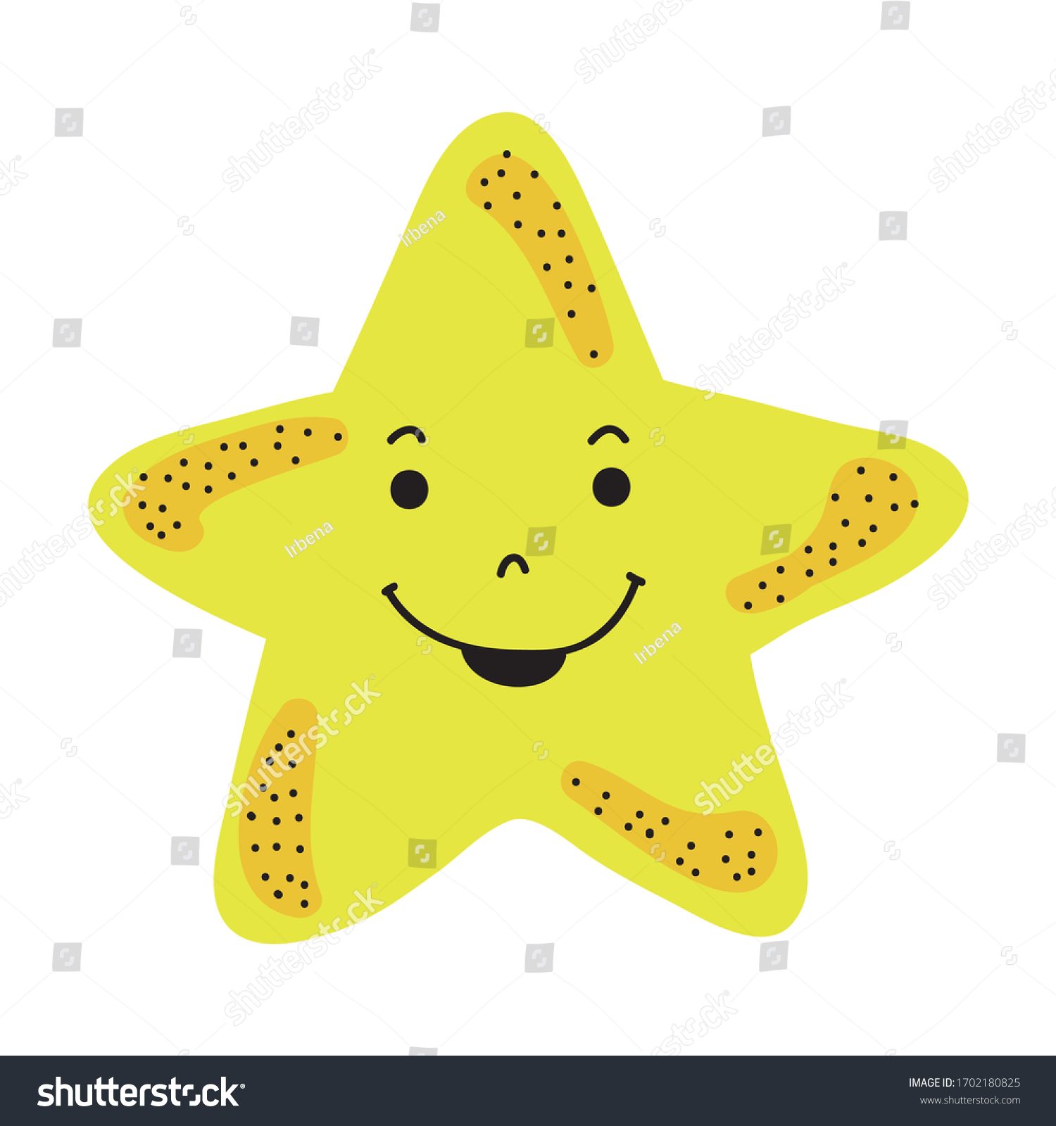 Cute Cartoon Star Vector Illustration Stock Vector (Royalty Free ...
