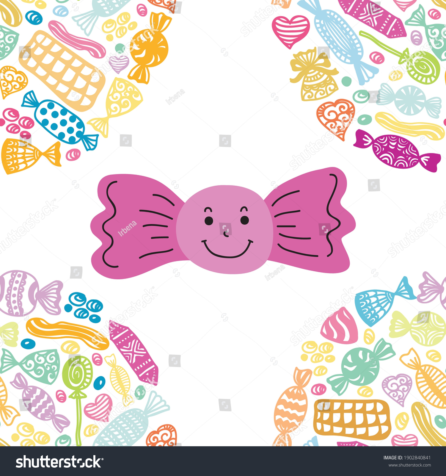 Cute Cartoon Sweet Vector Illustration Stock Vector (Royalty Free ...