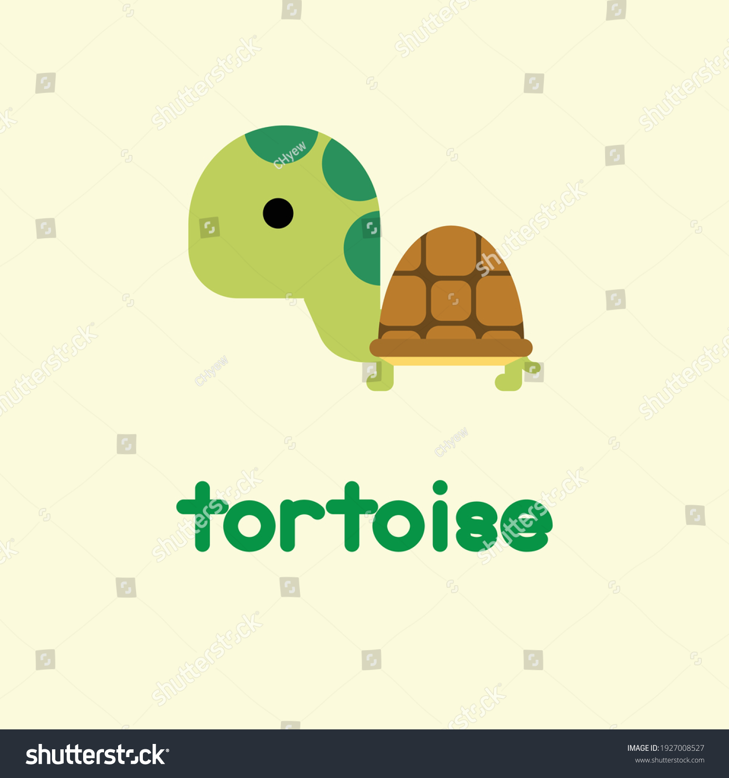 Cute Cartoon Tortoise Vector Illustration Stock Vector (Royalty Free ...