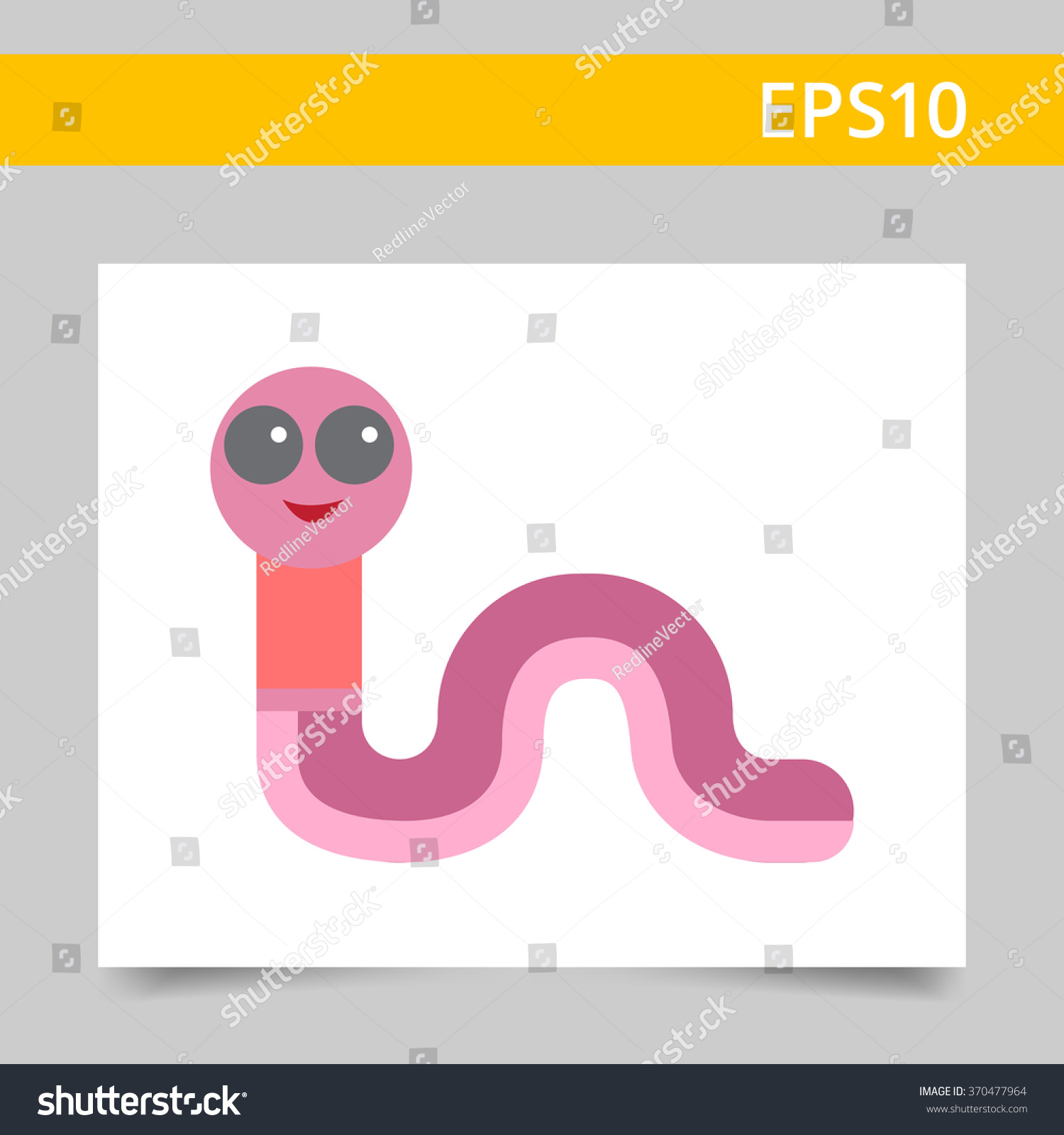 Cute Cartoon Worm Icon Stock Vector (Royalty Free) 370477964 | Shutterstock