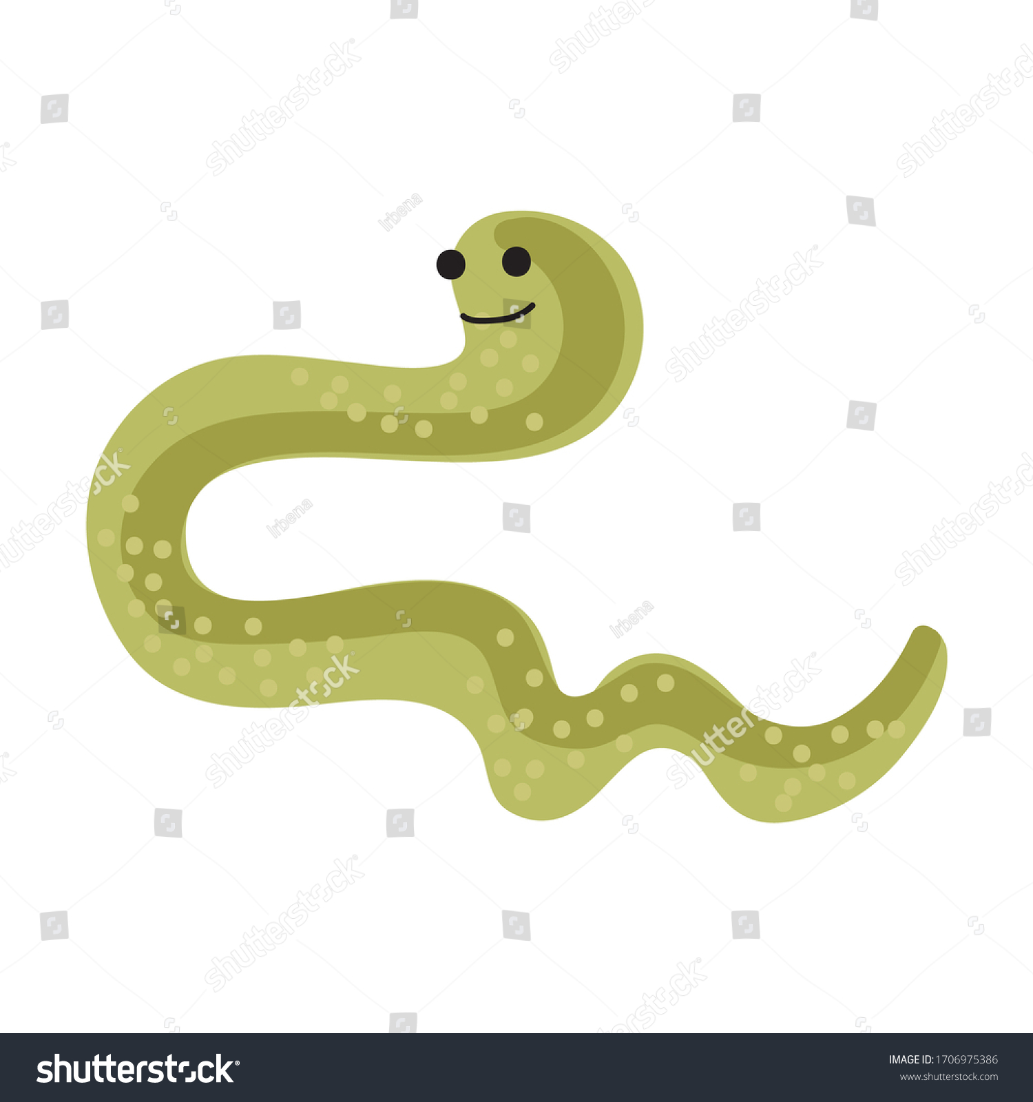 Cute Cartoon Worm Vector Illustration: เวกเตอร์สต็อก (ปลอดค่าลิขสิทธิ์ ...