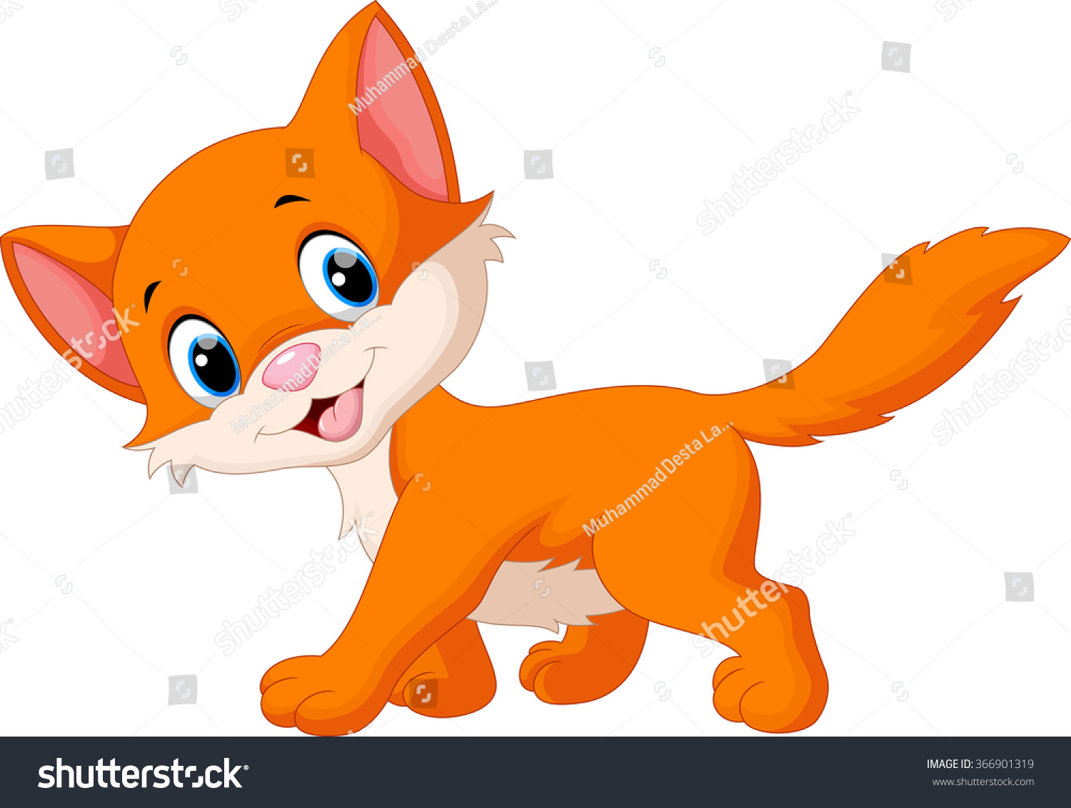 Cute Cat Cartoon Stock Vector (Royalty Free) 366901319 - Shutterstock