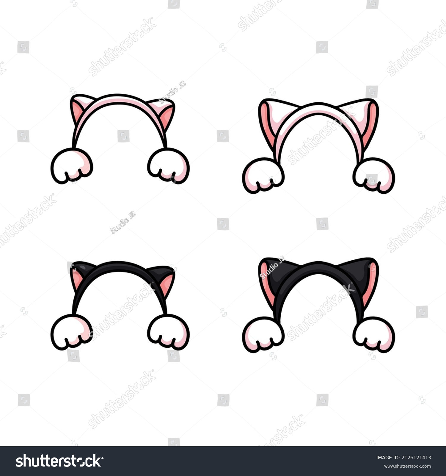 Cute Cat Ears Vector Illustration Stock Vector (Royalty Free ...