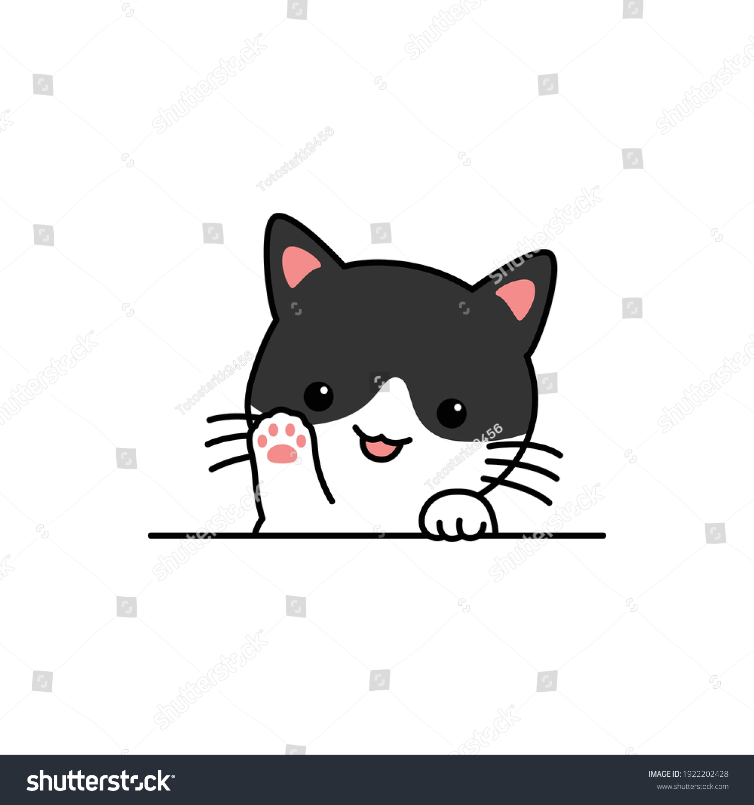 Cute Cat Waving Paw Cartoon Vector: เวกเตอร์สต็อก (ปลอดค่าลิขสิทธิ์ ... Cute Cat Waving Paw Cartoon Vector: เวกเตอร์สต็อก (ปลอดค่าลิขสิทธิ์ ...
