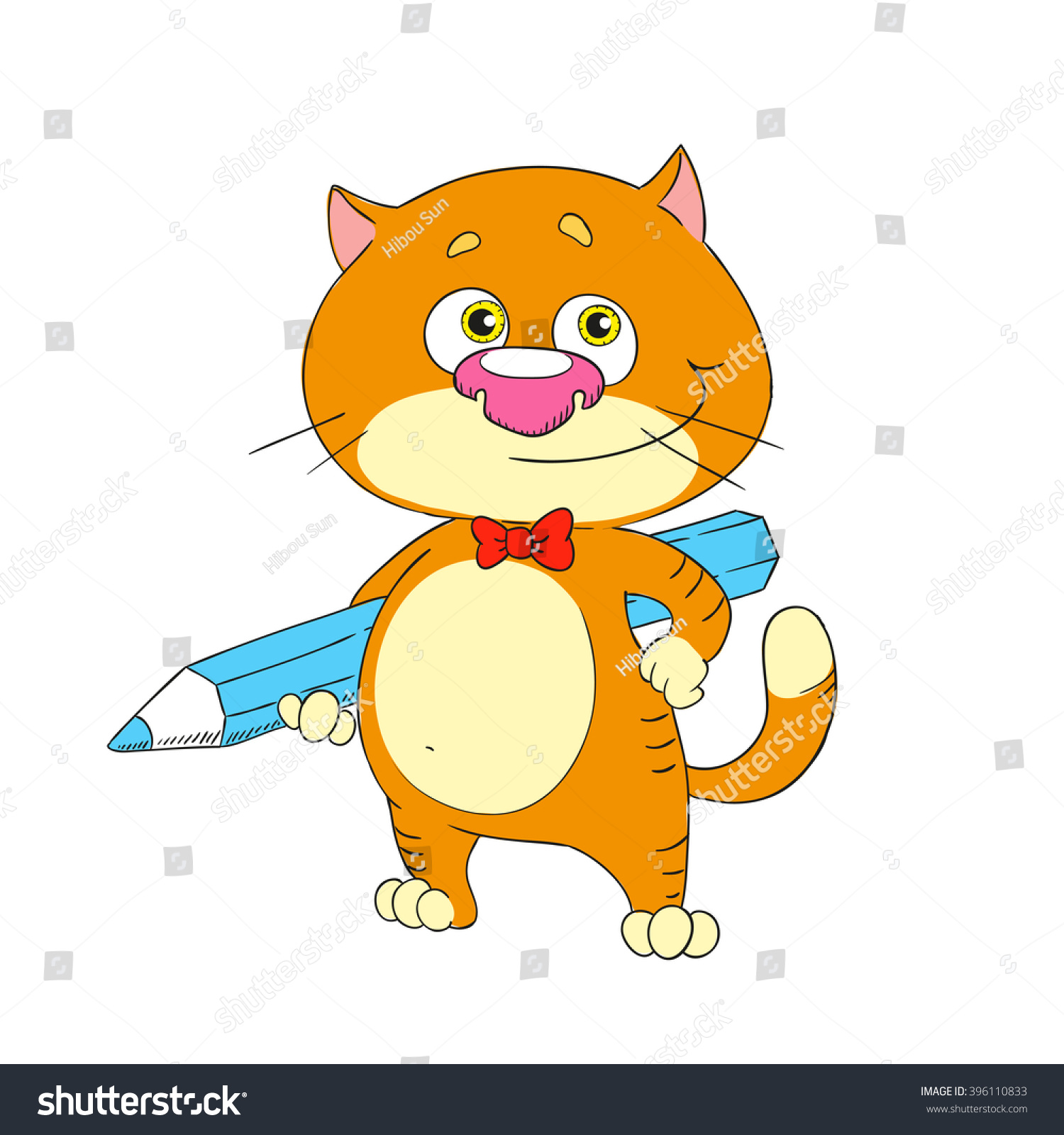 Cute Character Cat Scientist Vector Art 스톡 벡터(로열티 프리) 396110833 ...