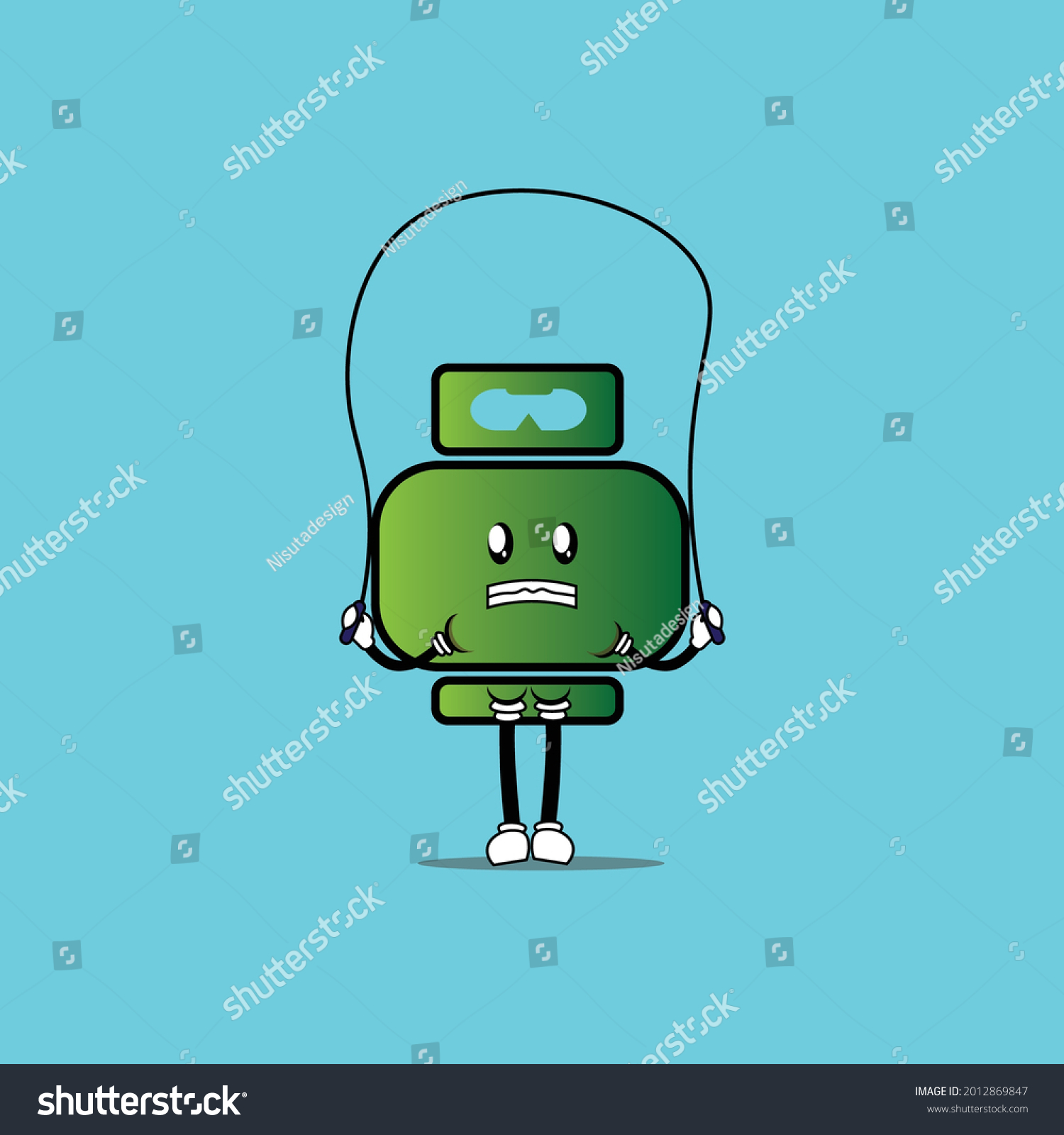 Cute Character Gas Cylinder Vector Stock Vector (Royalty Free ...