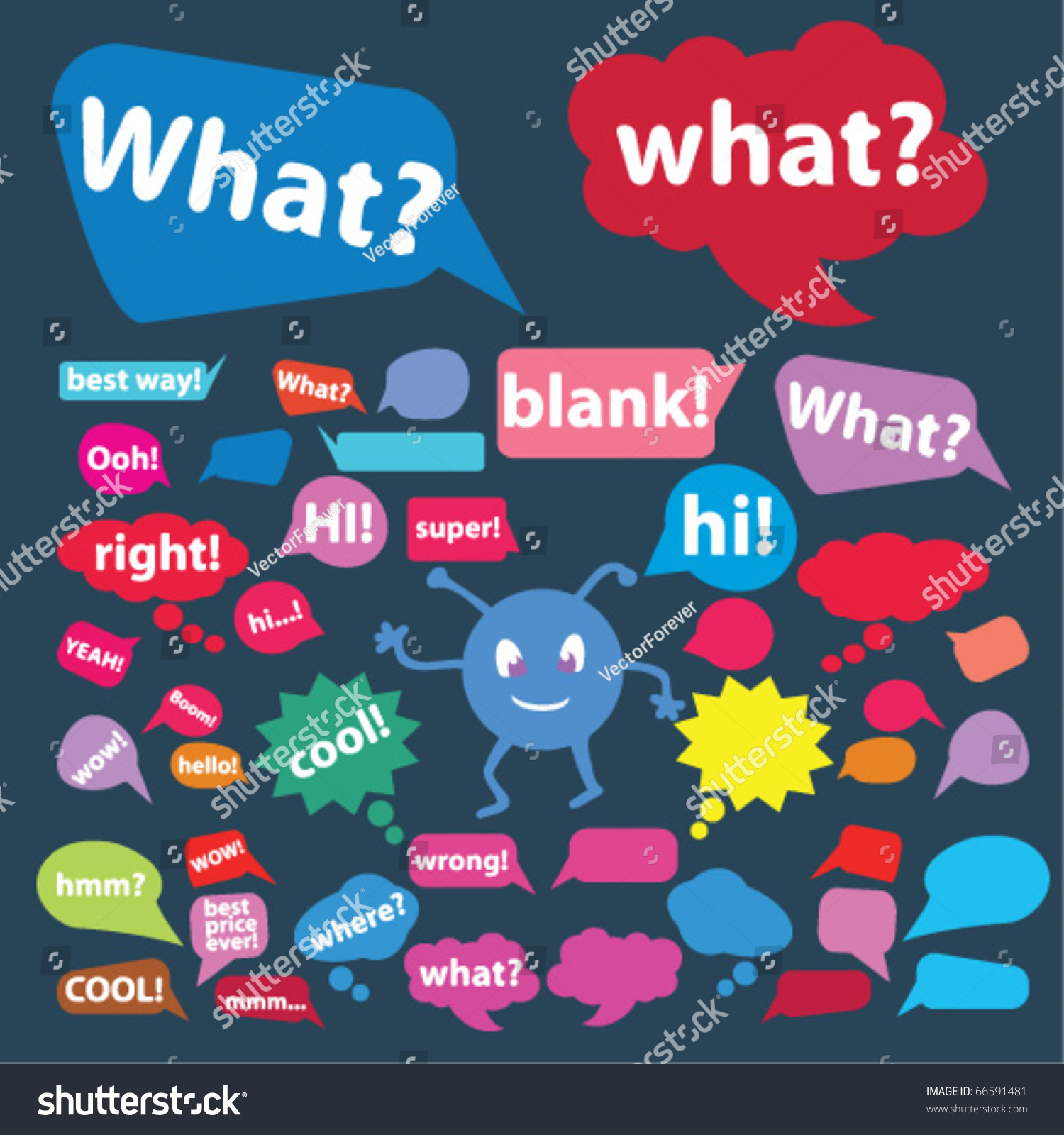 Cute Chat Signs Vector Stock Vector (Royalty Free) 66591481 | Shutterstock