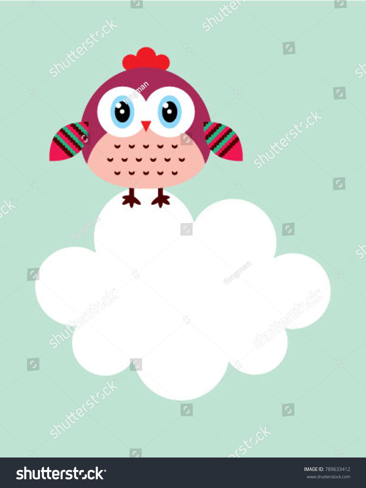 Cute Chicken Message Stock Vector (Royalty Free) 789633412 | Shutterstock