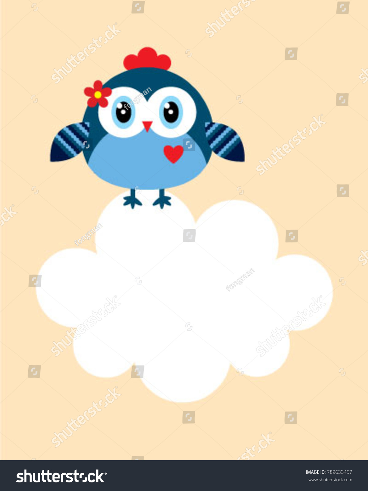 Cute Chicken Message Stock Vector (Royalty Free) 789633457 | Shutterstock