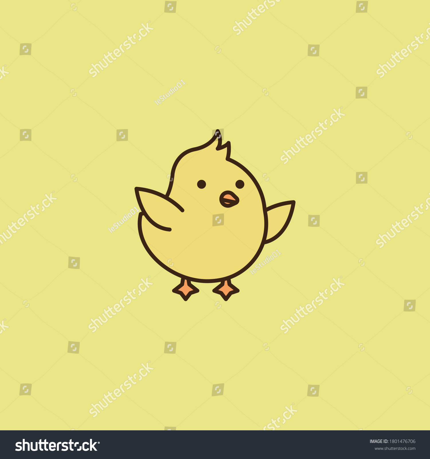 Cute Chicks Character Design Chicks Logo Stock Vector (Royalty Free ...