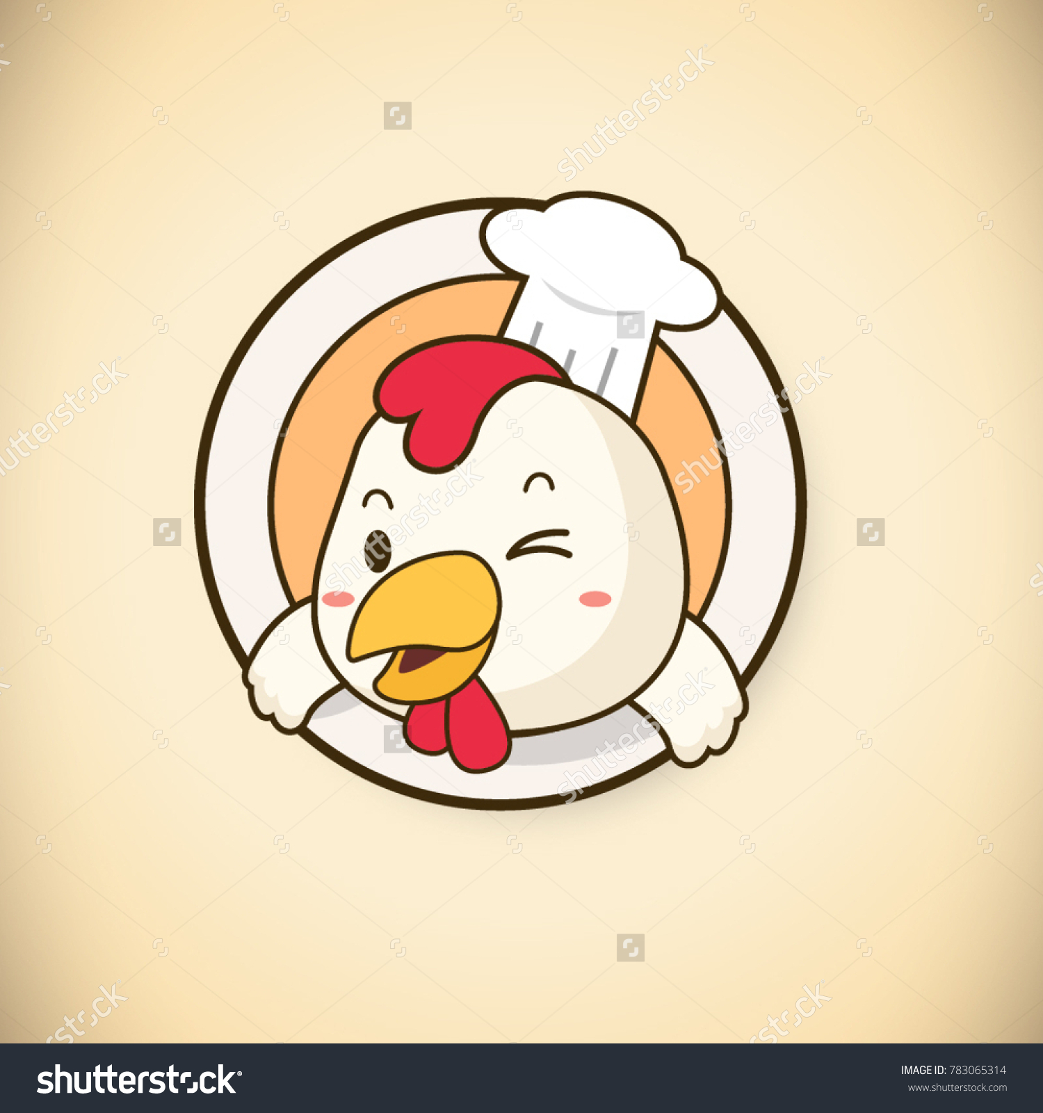 Cute Chicky Cook Logo Logo Design Stock Vector (Royalty Free) 783065314