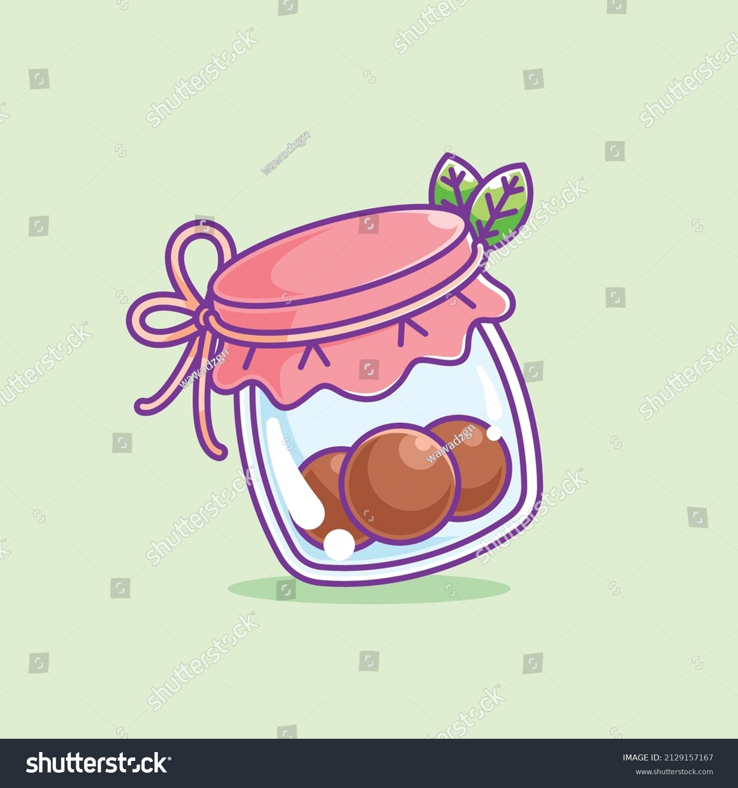 Cute Chocolate Candy Jar Cartoon Stock Vector (Royalty Free) 2129157167 ...