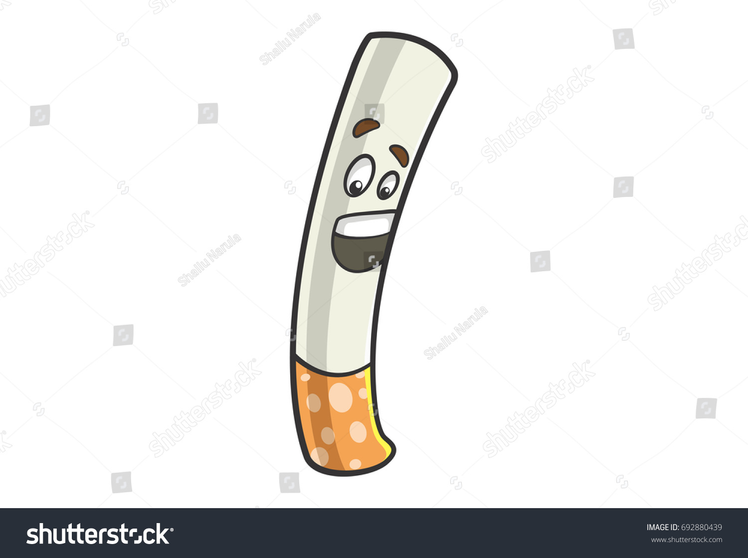 Cute Cigarette Vector Illustration Isolated On Stock Vector (Royalty ...