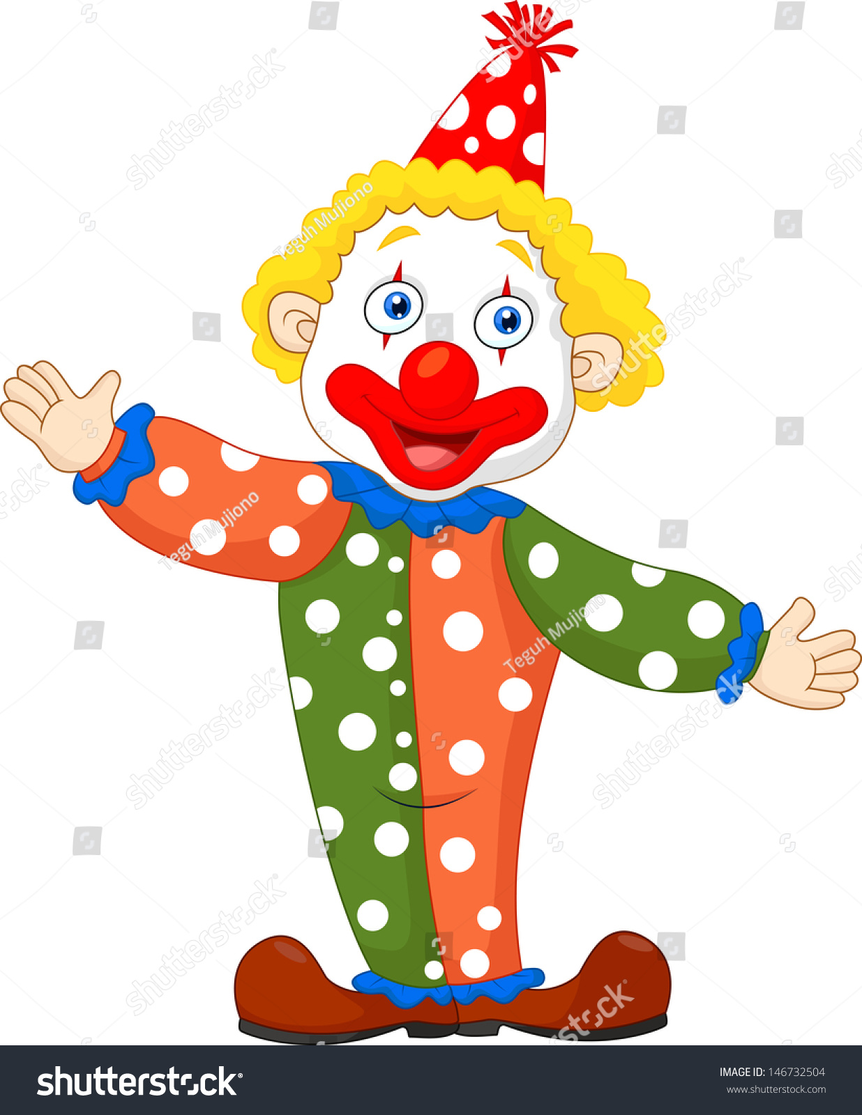 Cute Clown Cartoon: เวกเตอร์สต็อก (ปลอดค่าลิขสิทธิ์) 146732504 ...