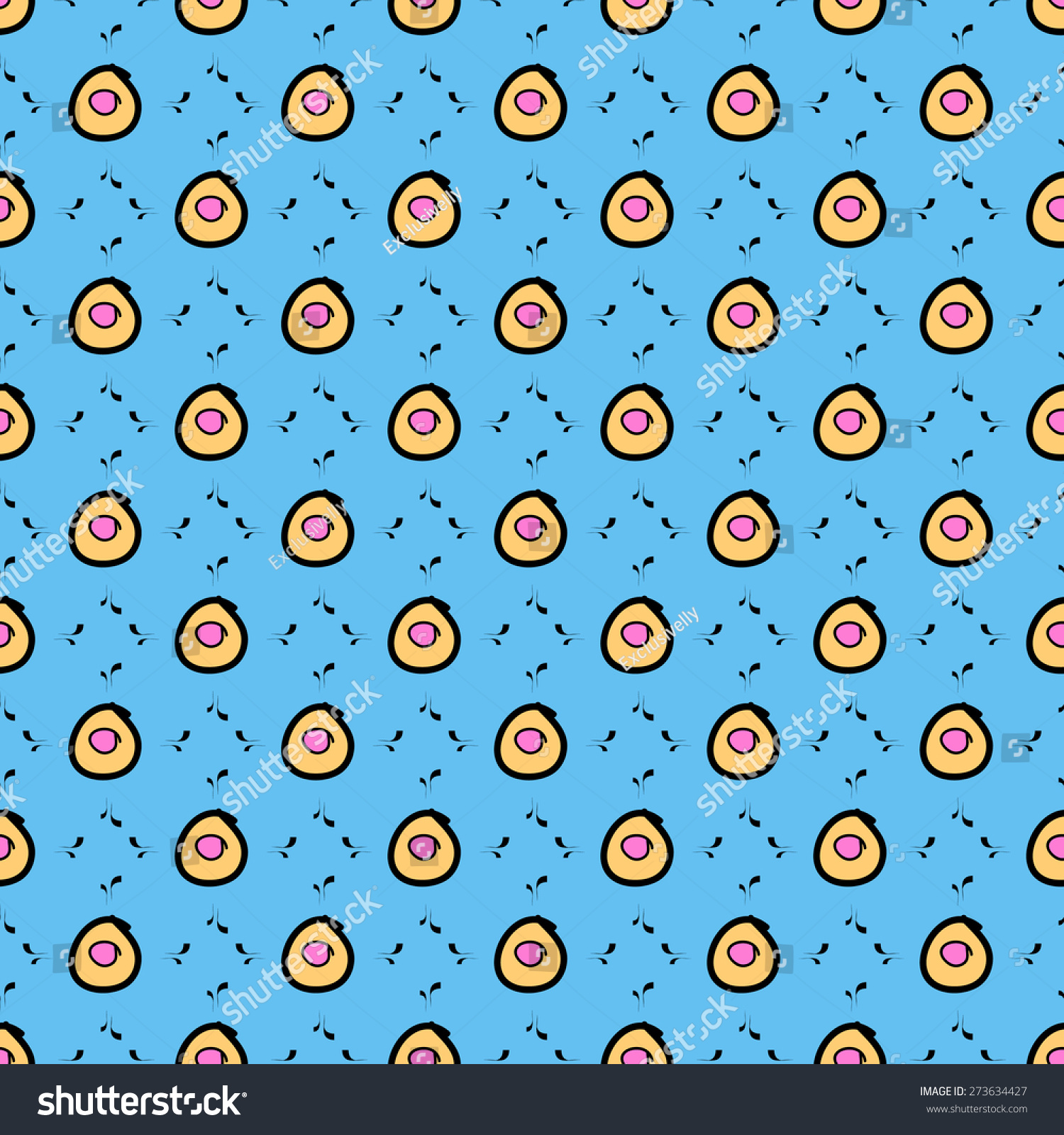 Cute Colorful Pattern Children Seamless Texture Stock Vector (Royalty ...
