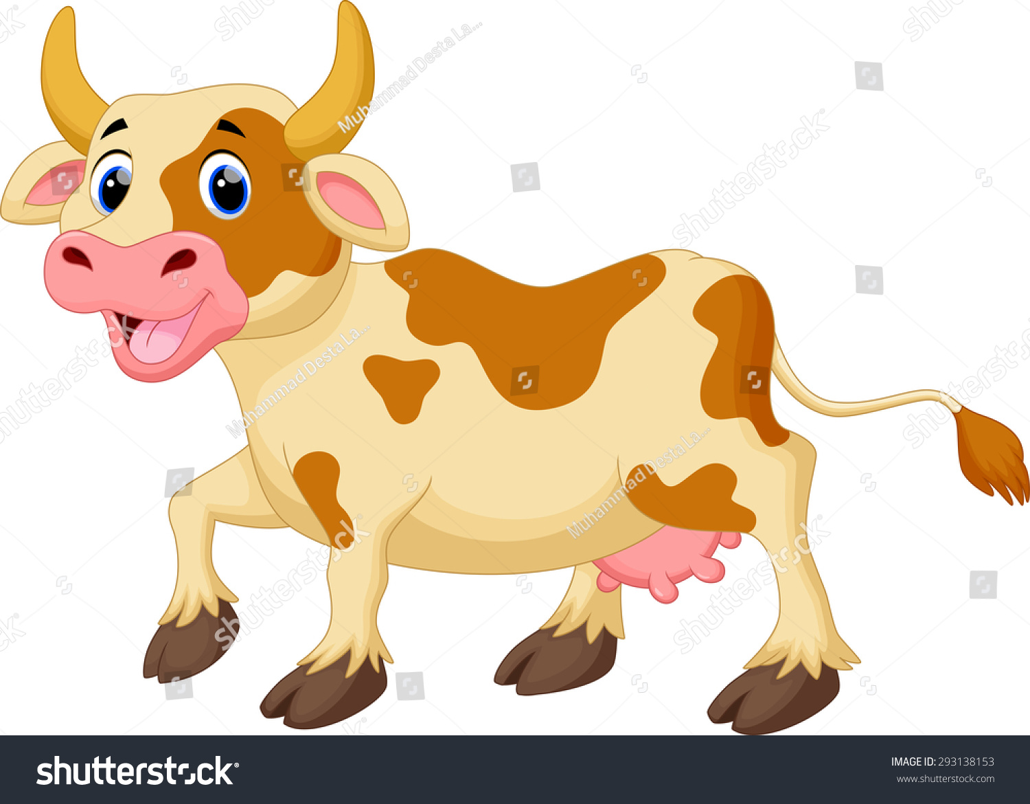 Cute Cow Cartoon Stock Vector (Royalty Free) 293138153