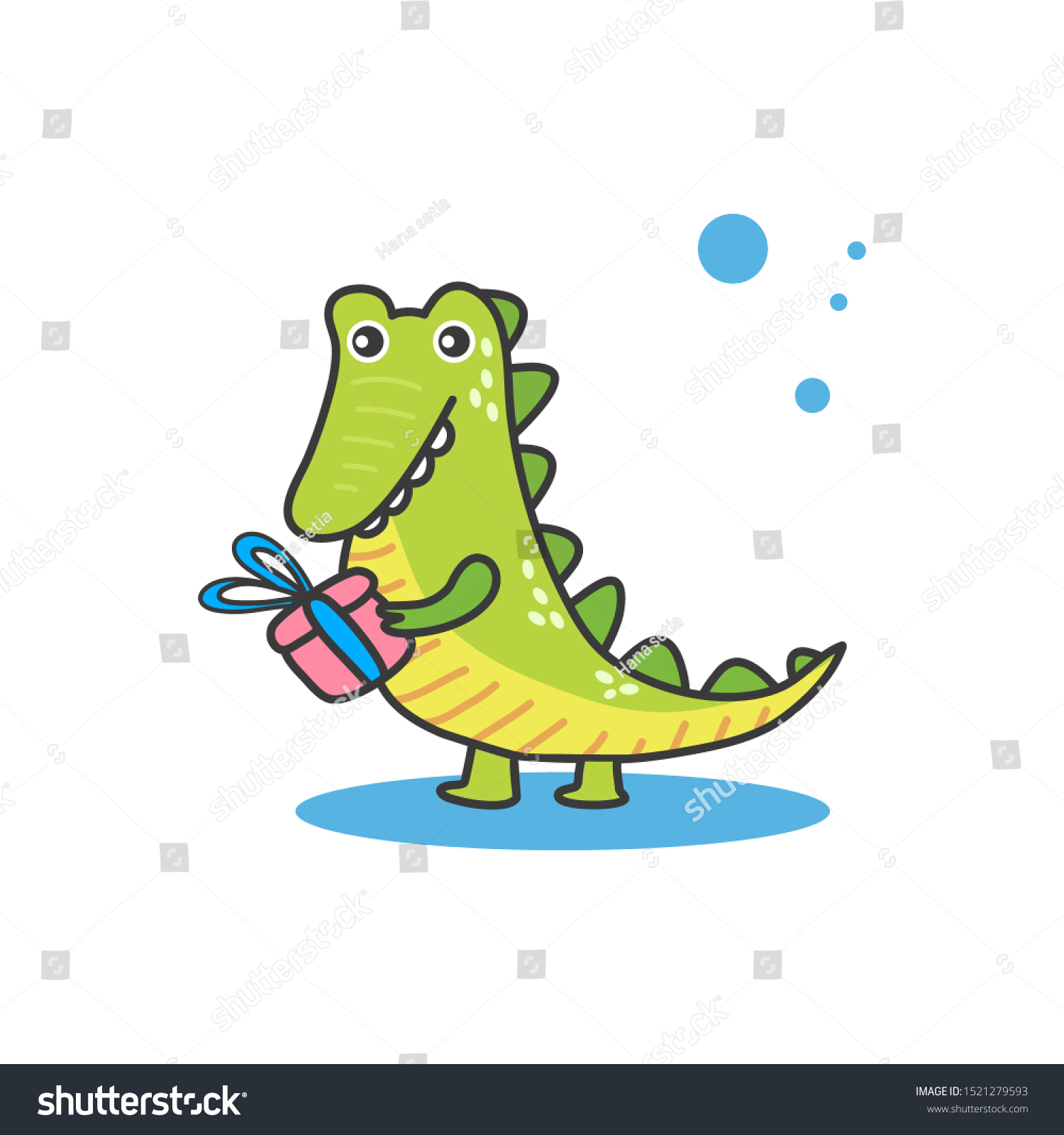 Cute Crocodile Vector Art Eps 10 Stock Vector (Royalty Free) 1521279593 ...
