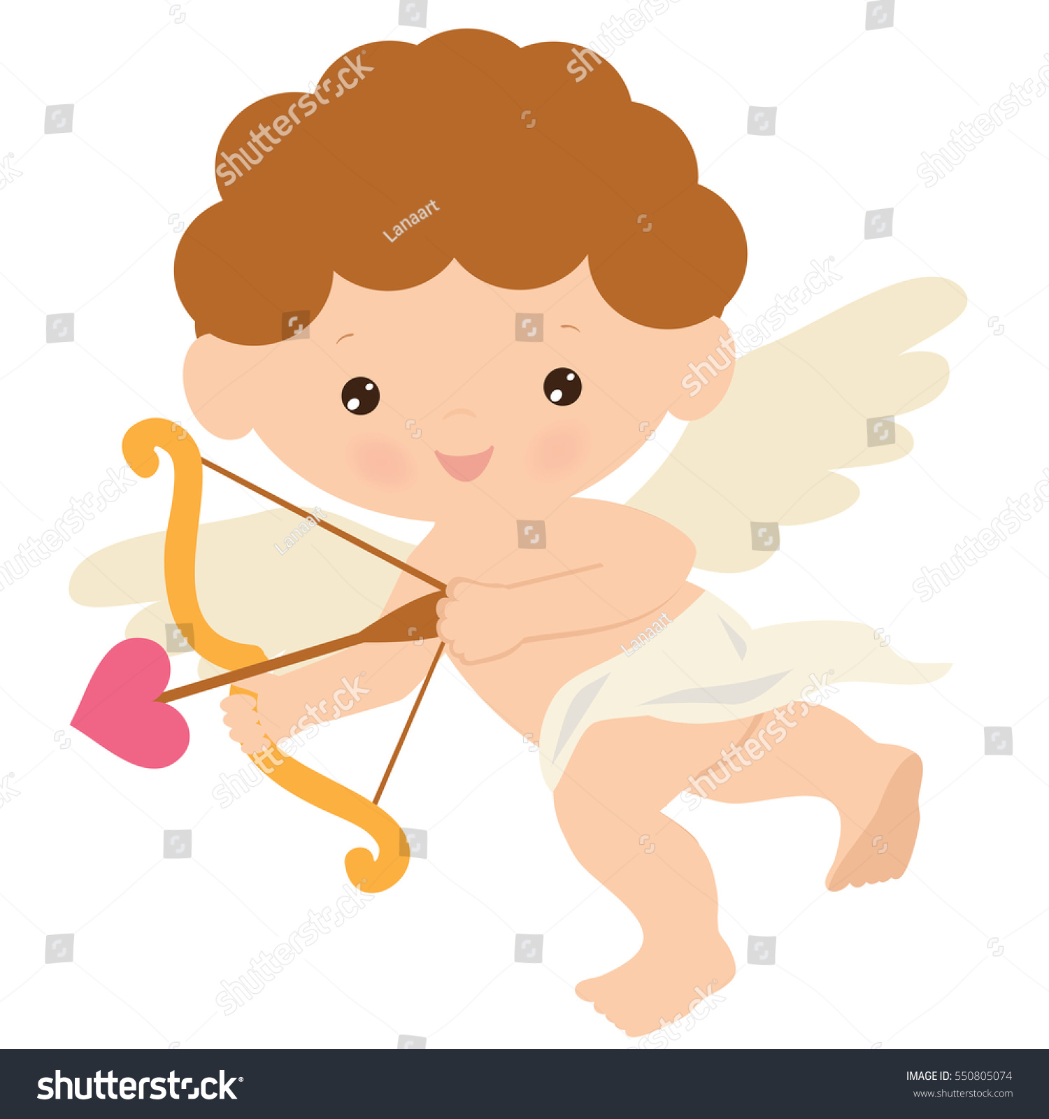 Cute Cupid Vector Cartoon Illustration Stock Vector (Royalty Free ...