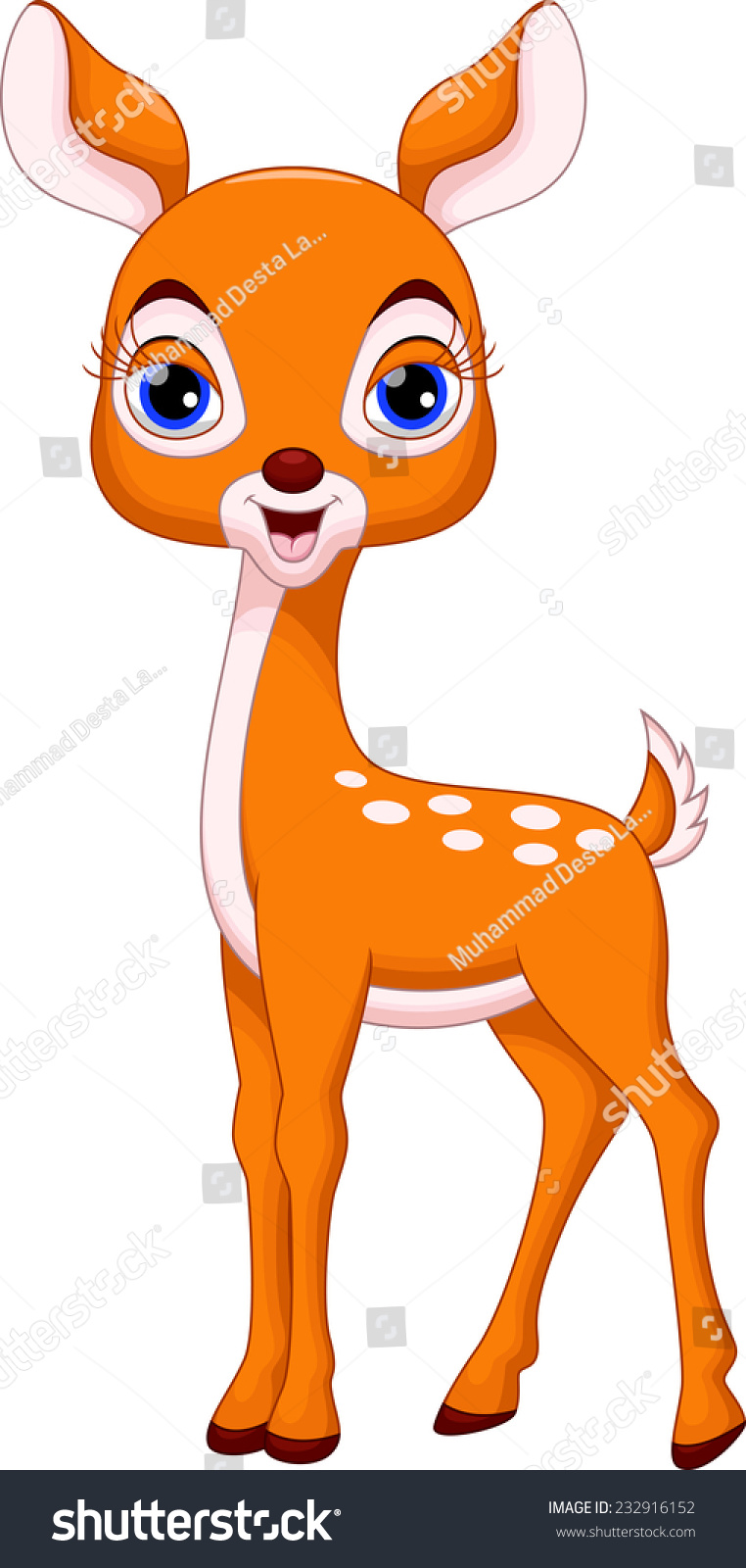 Cute Deer Cartoon Stock Vector (Royalty Free) 232916152 | Shutterstock