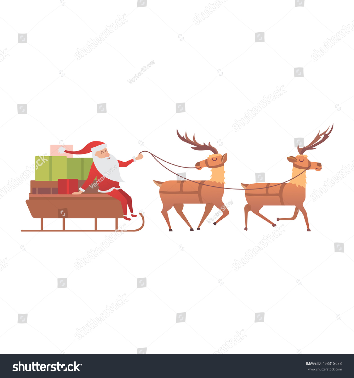 Cute Deer Cartoon Comic Wild Vector Stock Vector (Royalty Free ...