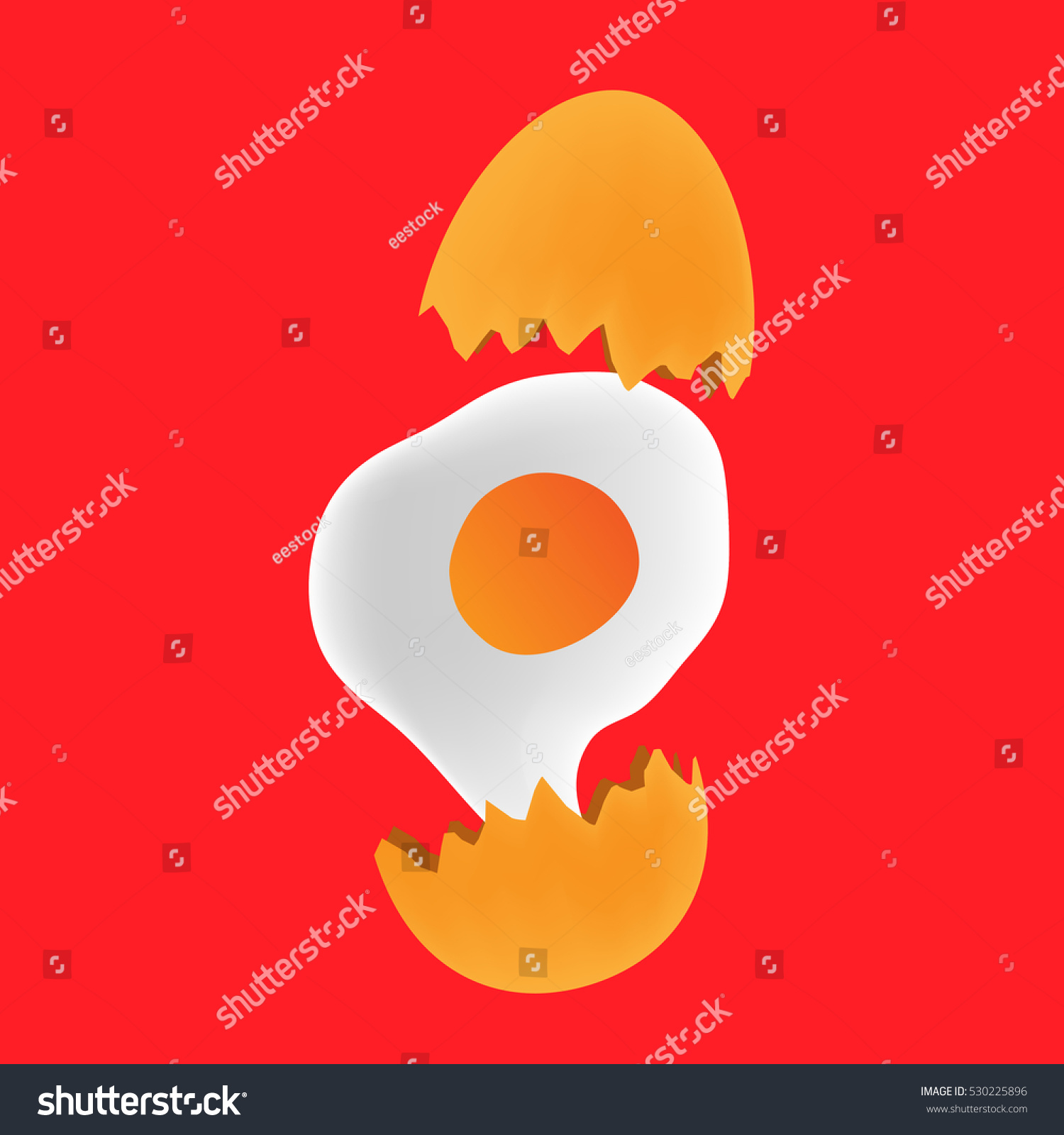 Cute Design Egg Break Vector Stock Vector (Royalty Free) 530225896 ...