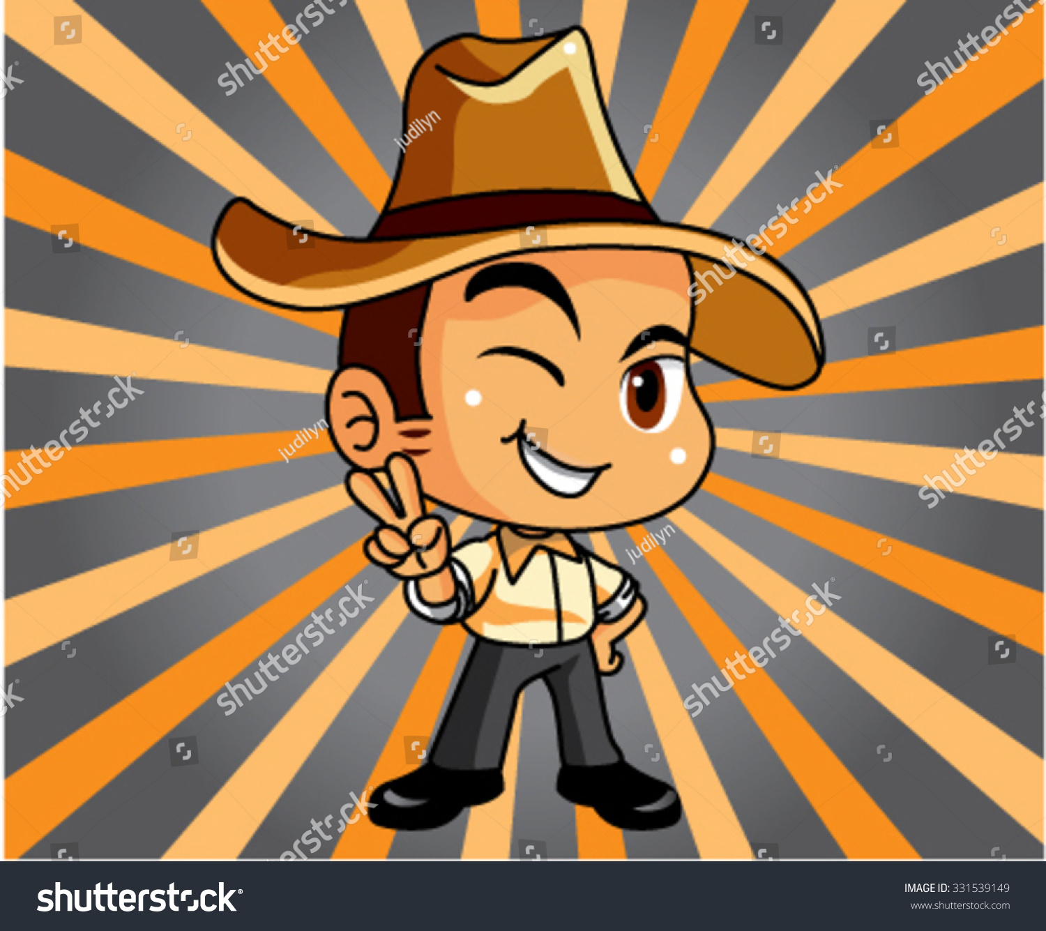 Cute Detective Cartoon Vector: เวกเตอร์สต็อก (ปลอดค่าลิขสิทธิ์ ...