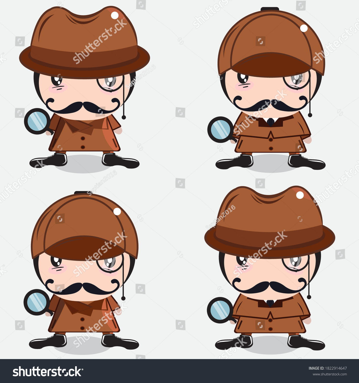 Cute Detective Mustache Vector Eps 10 Stock Vector (Royalty Free ...