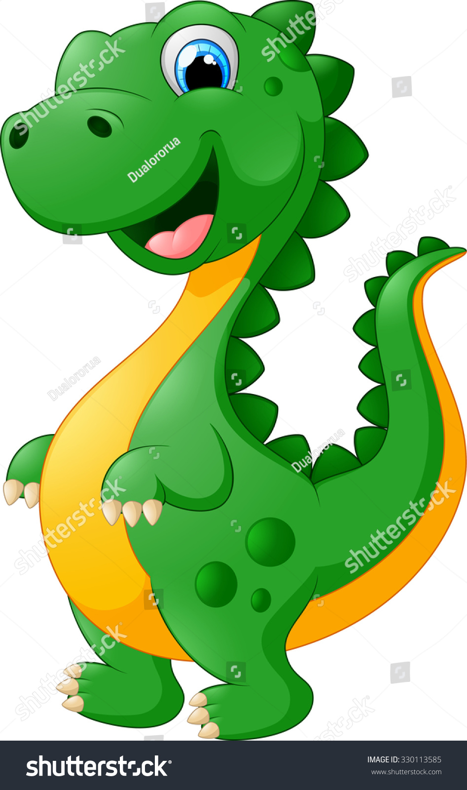 Cute Dinosaur Cartoon Stock Vector (Royalty Free) 330113585